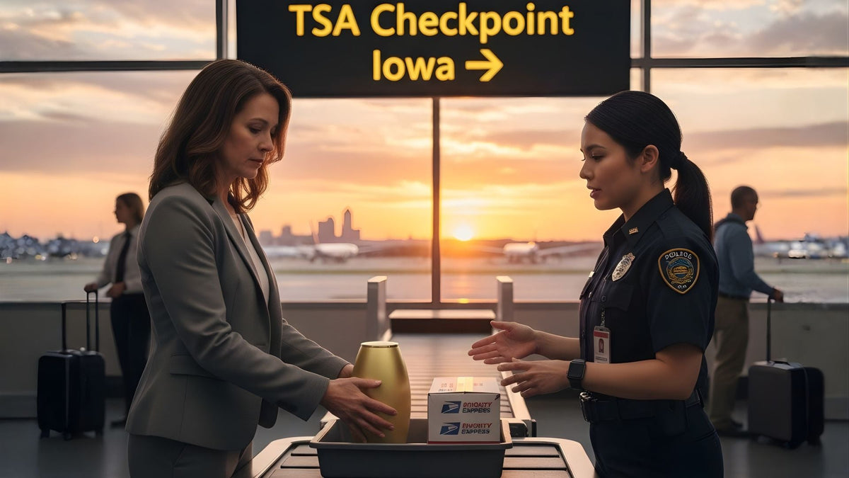 Flying or Shipping Ashes From Iowa (2026): TSA Rules, USPS Shipping ...