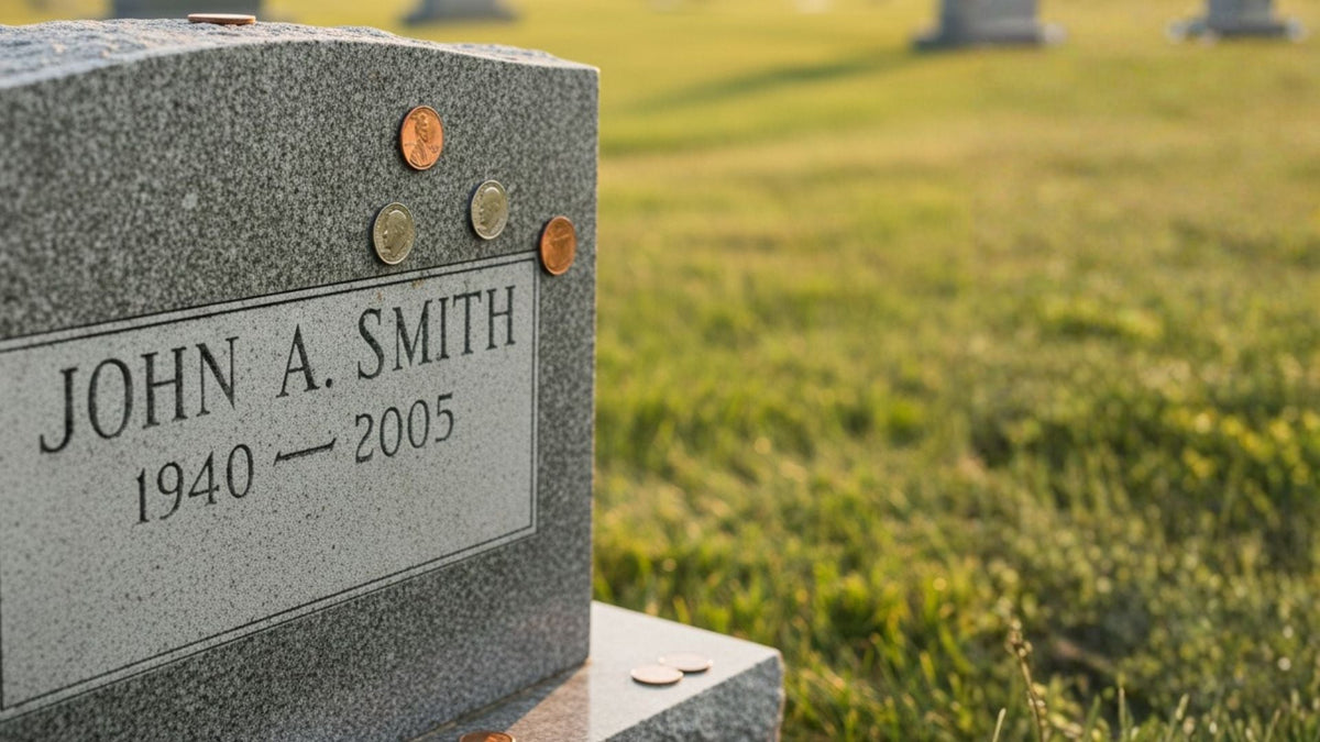 The Meaning of Coins on Headstones: Pennies, Nickels, Dimes, and Quart ...