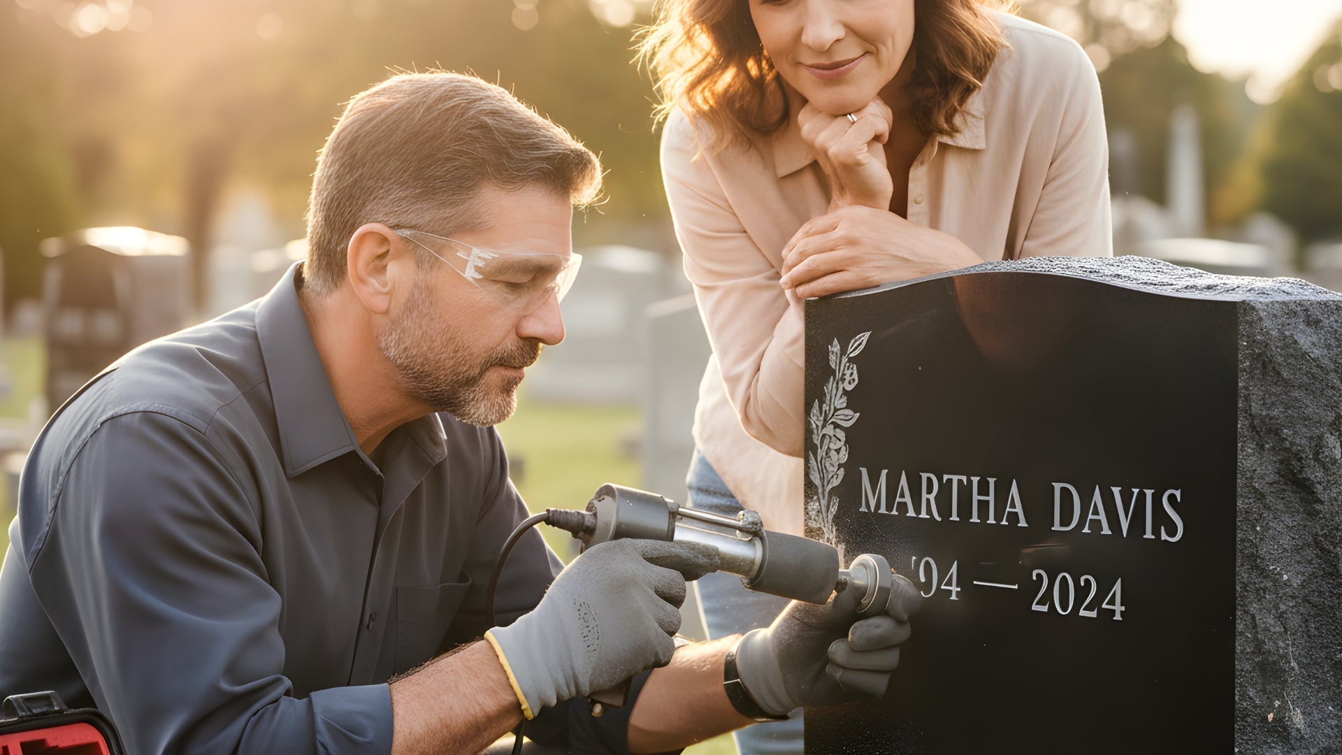 Adding a Date of Death to a Headstone: On‑Site Engraving, Matching Fon ...