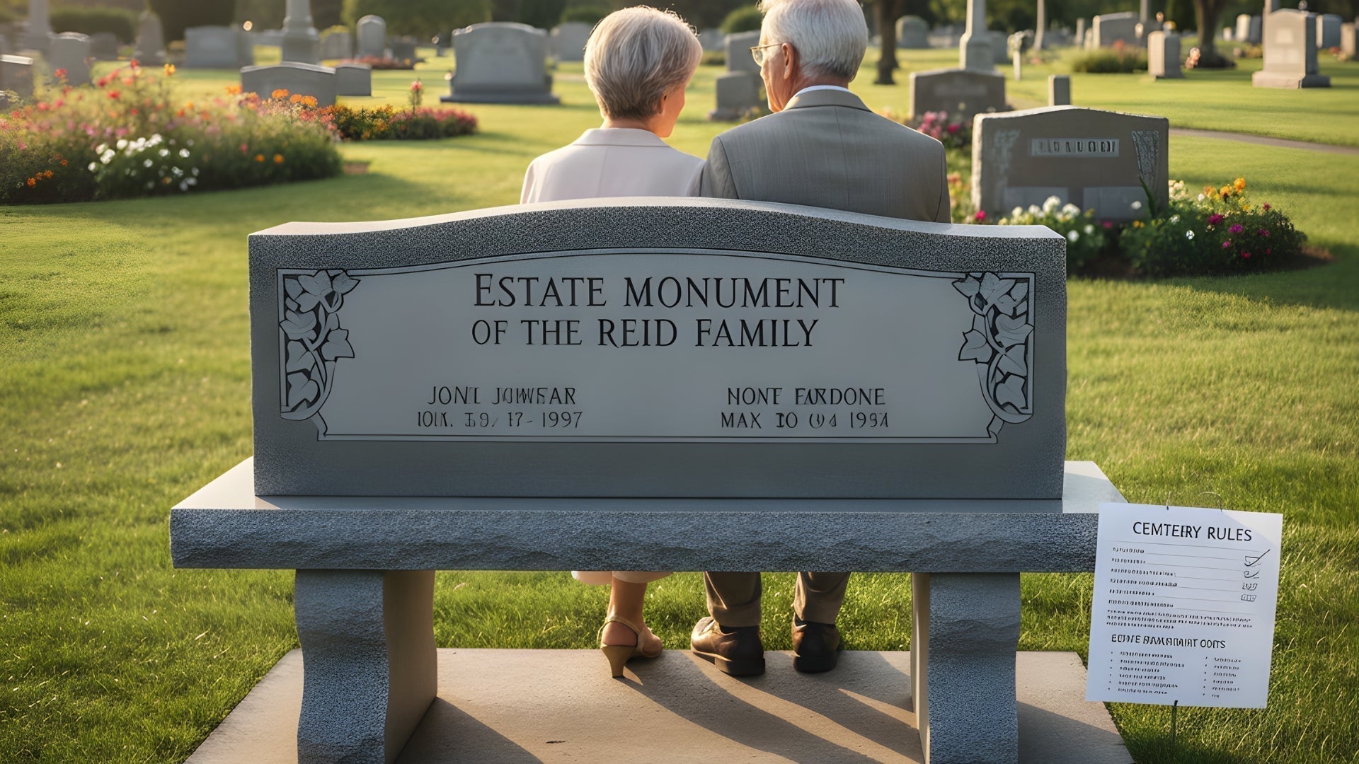 Bench Headstones and Estate Monuments: What They Are, Costs, and Cemet ...