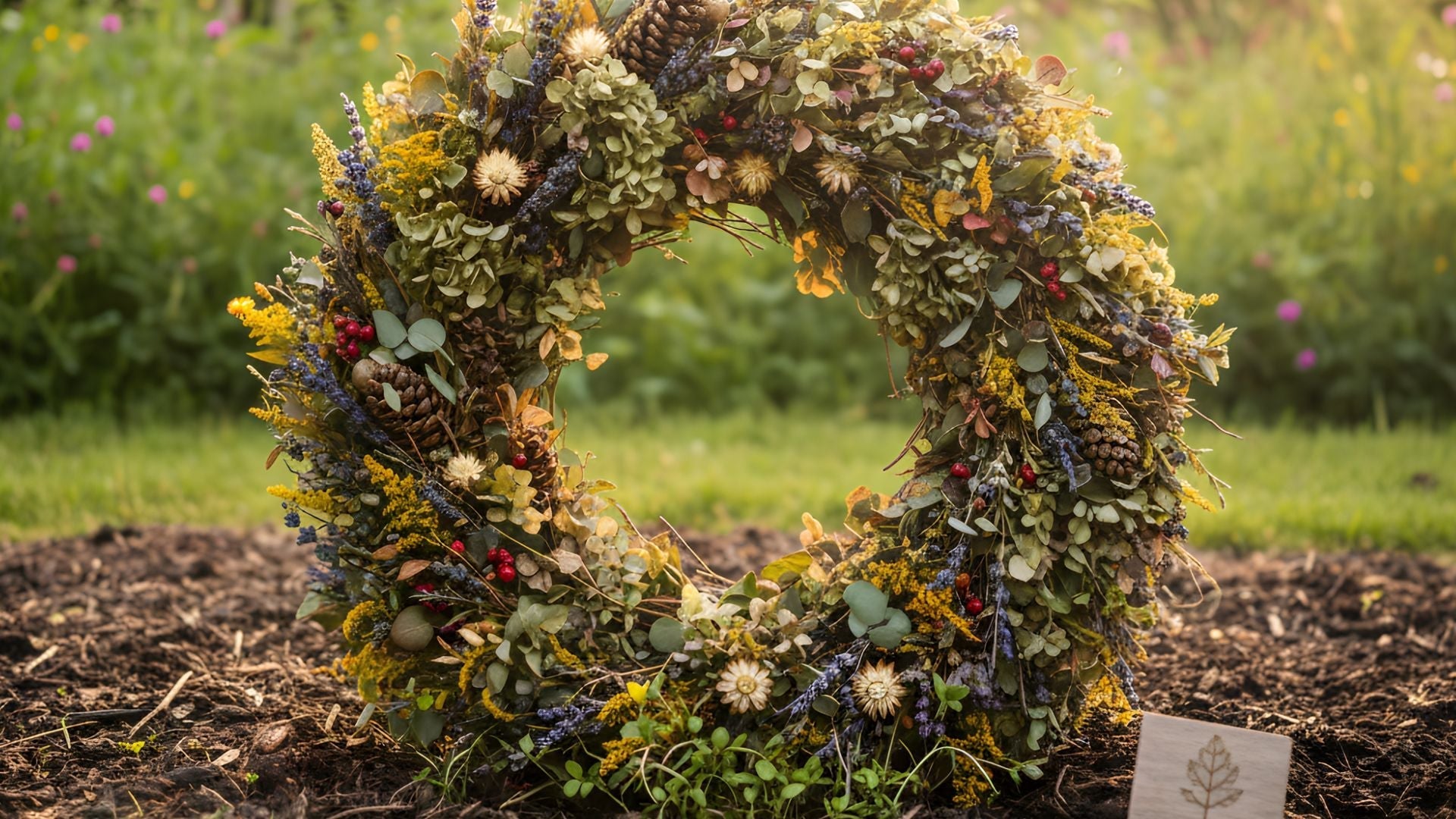 Compostable Dried Flower Wreaths: Eco-Friendly Memorial Tributes That ...