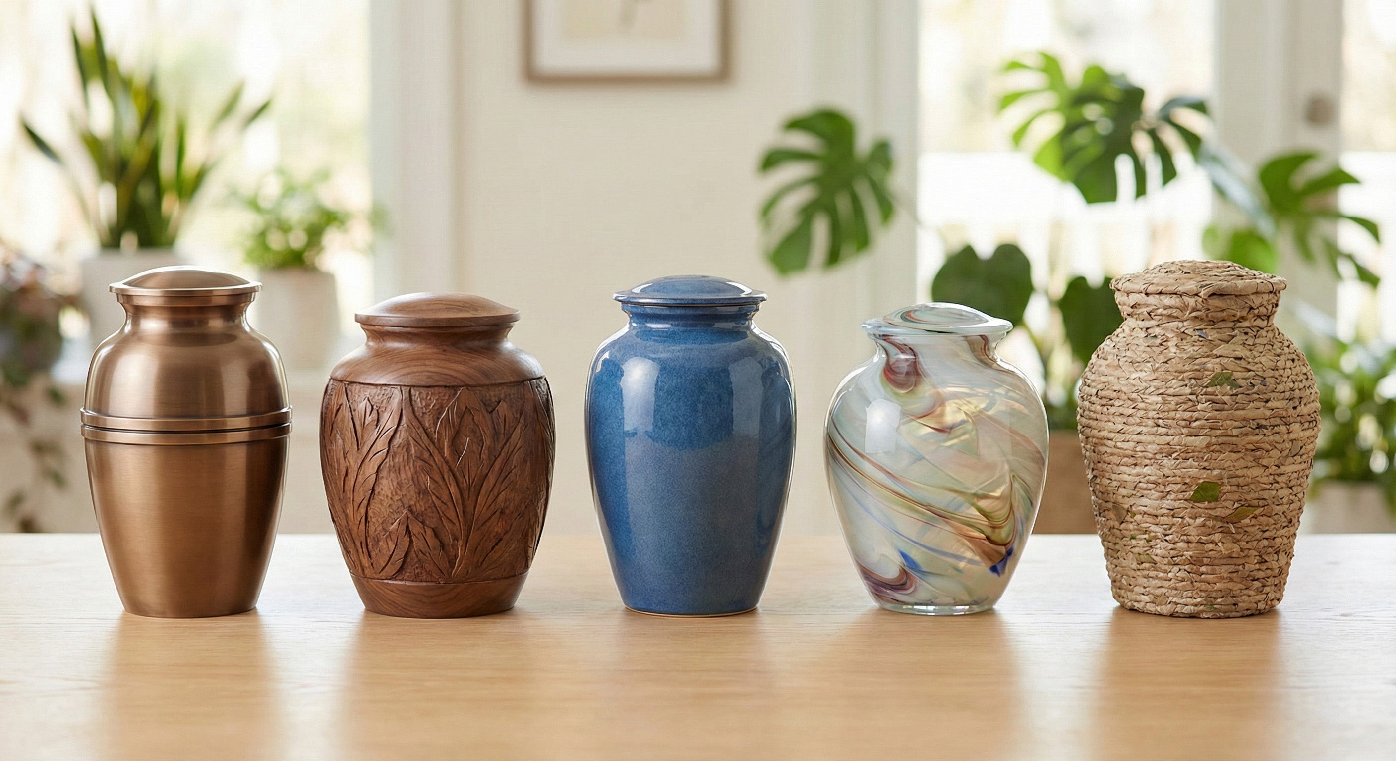 Cremation Urn Materials Guide: Metal, Wood, Ceramic, Glass, and Biodeg ...