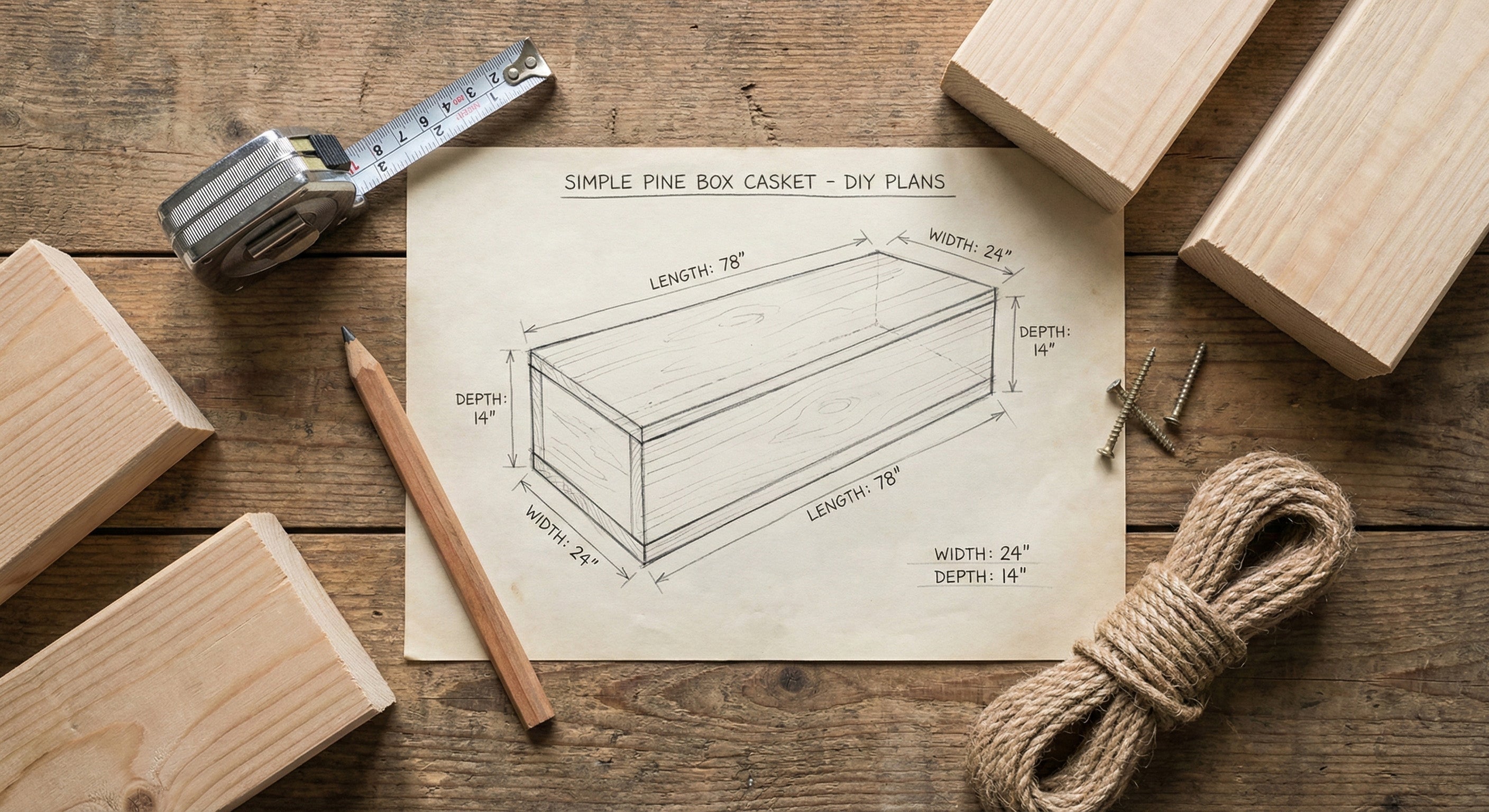 DIY Pine Box Casket Plans: Common Dimensions, Materials List, and What ...