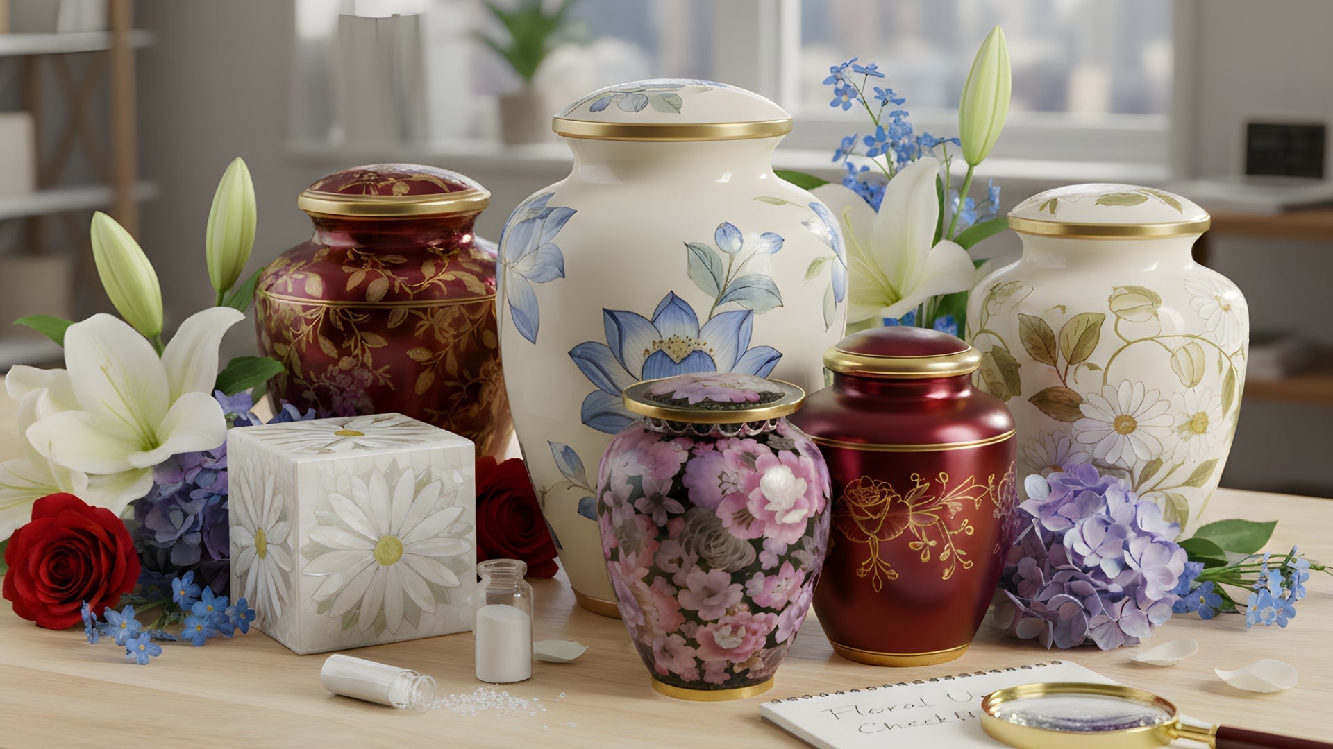Flower Cremation Urns: Meaningful Floral Designs, Materials & When to ...