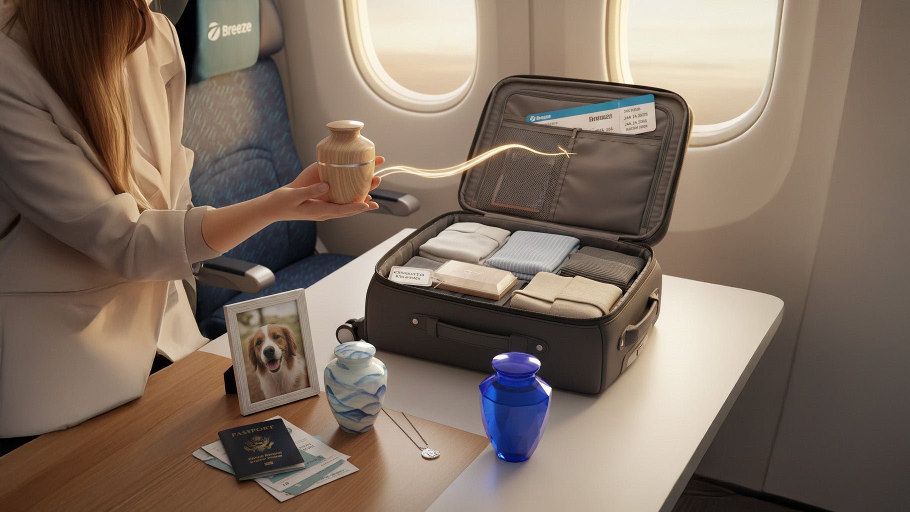 Flying with Ashes on Breeze Airways (2026): Carry-On vs Checked Rules ...