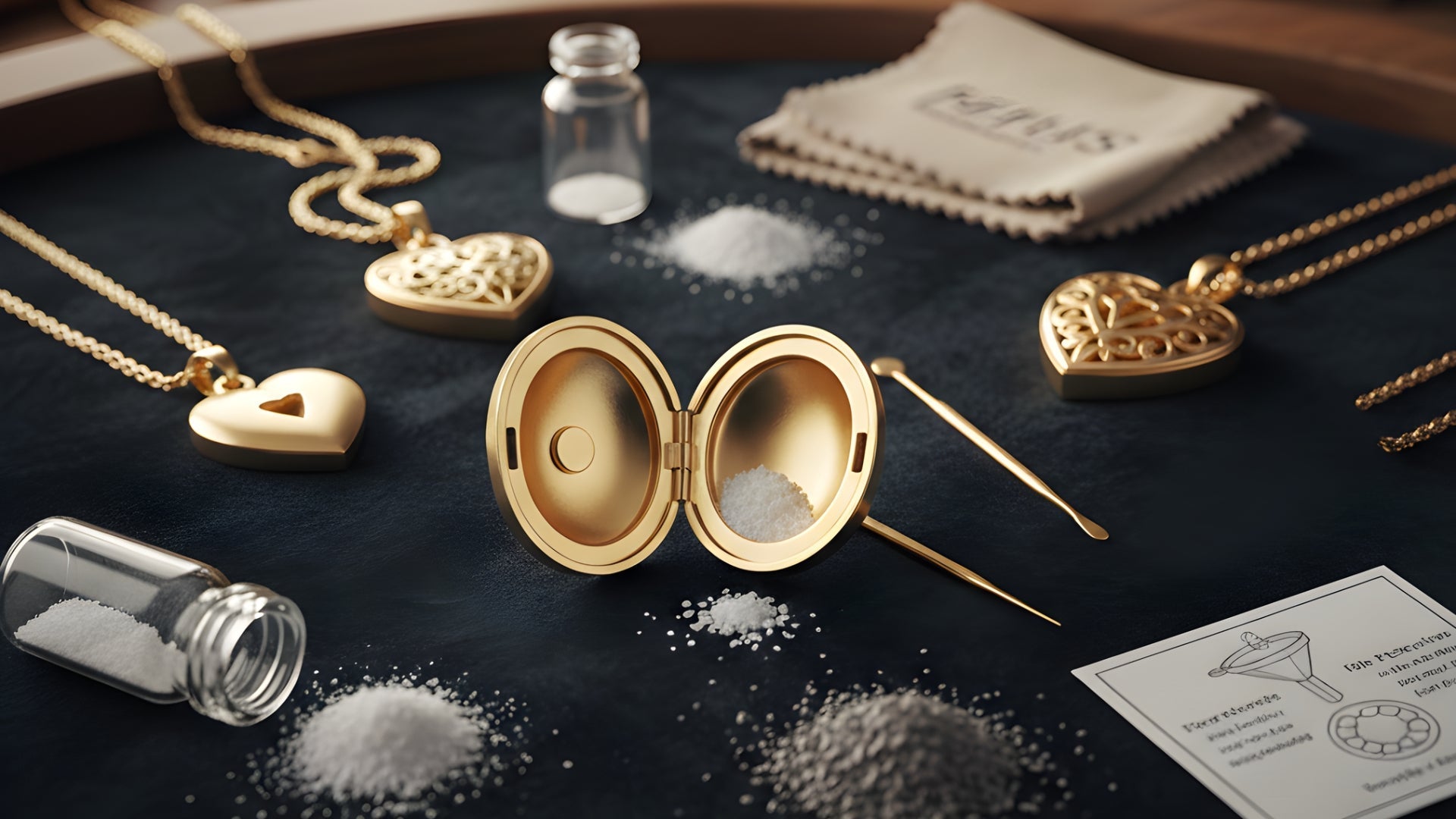 Gold Cremation Lockets: How Ash Necklaces Work, How to Fill Them, and ...