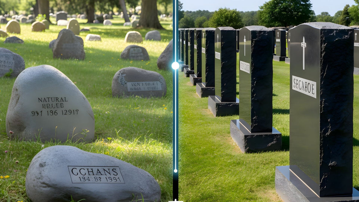 Natural Stone Grave Markers: River Rocks vs Polished Granite (Cost, Du ...