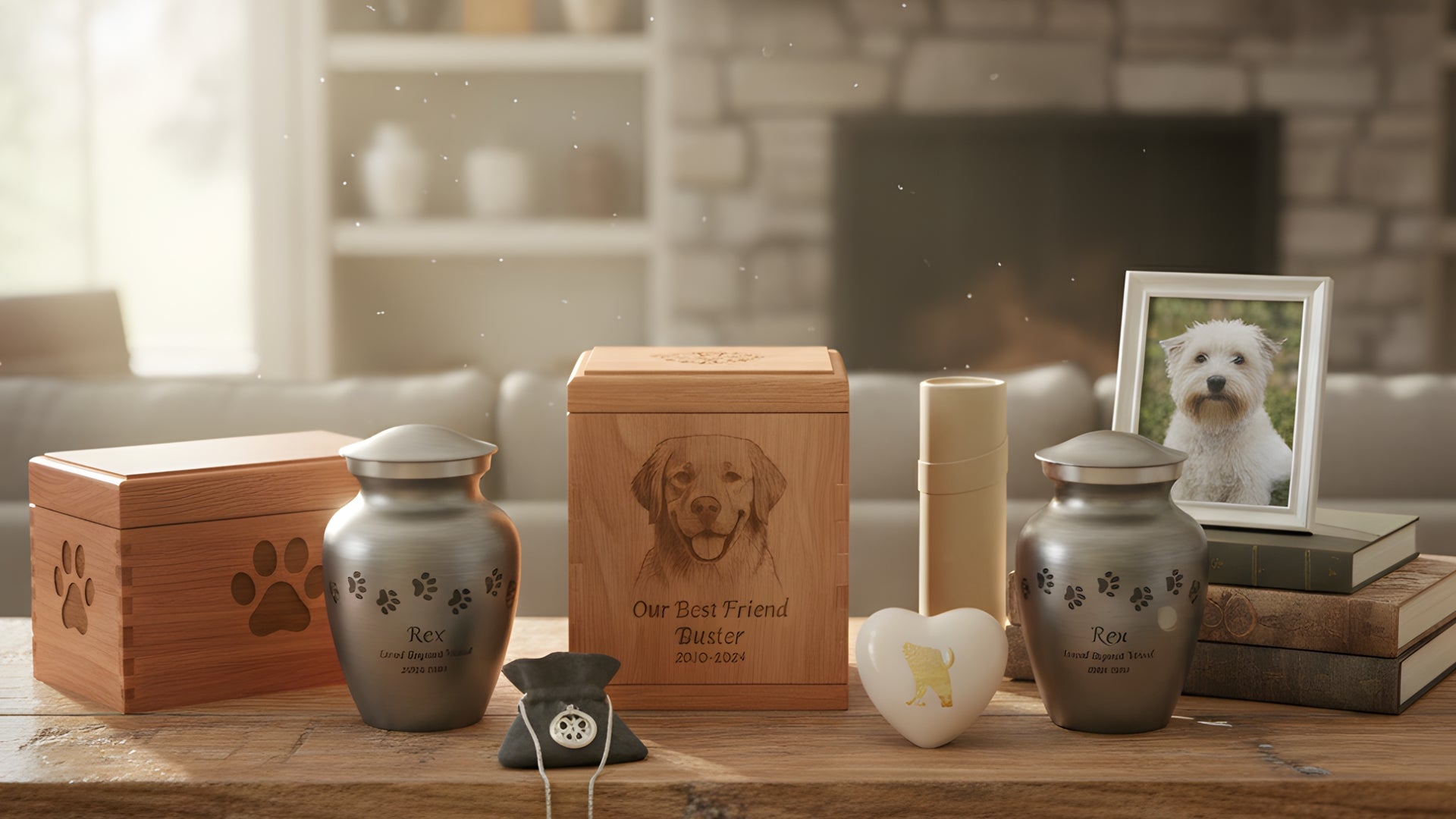 Personalized Dog Urns by Breed: Custom Memorial Boxes, Engraving, and ...