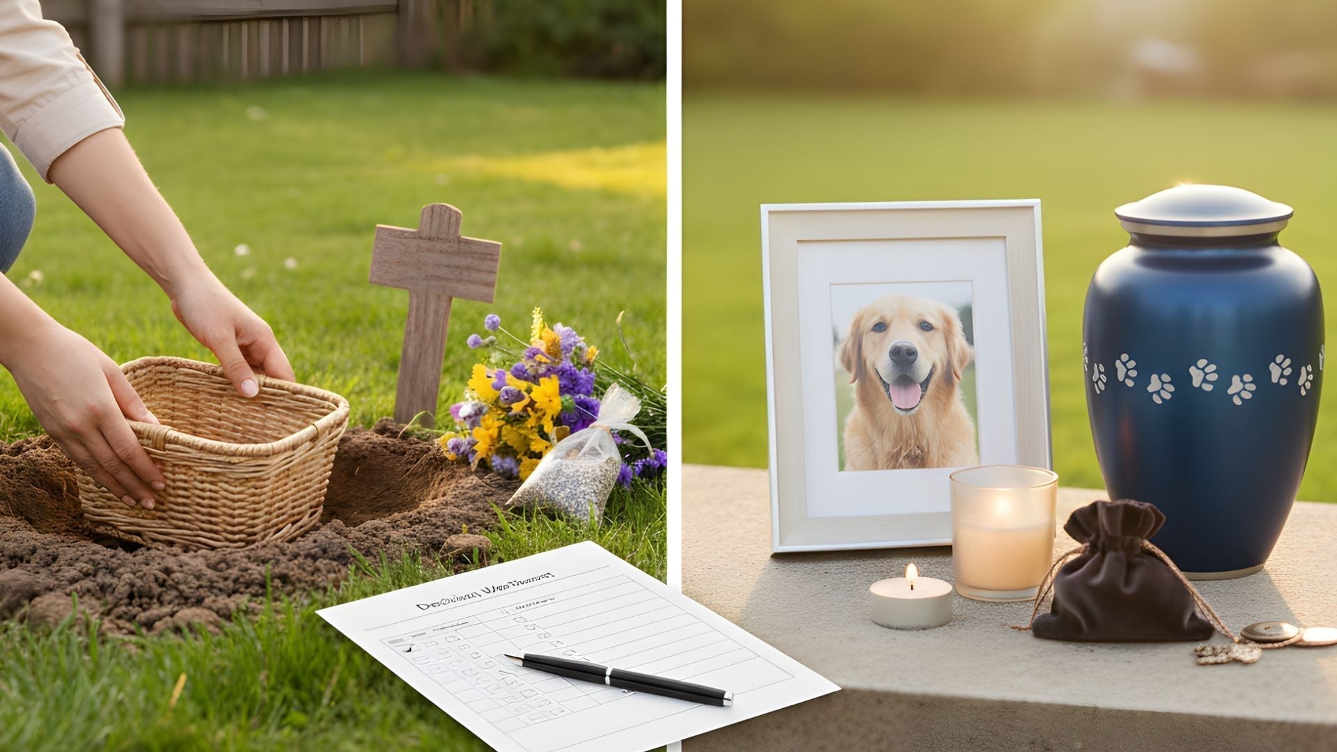 Pet Burial vs Cremation: Printable Decision Worksheet (Costs, Practica ...