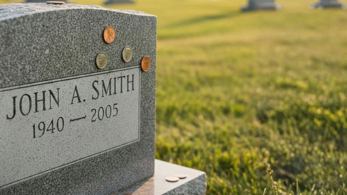 The Meaning Behind Coins and Tokens on Graves | Funeral.com, Inc.