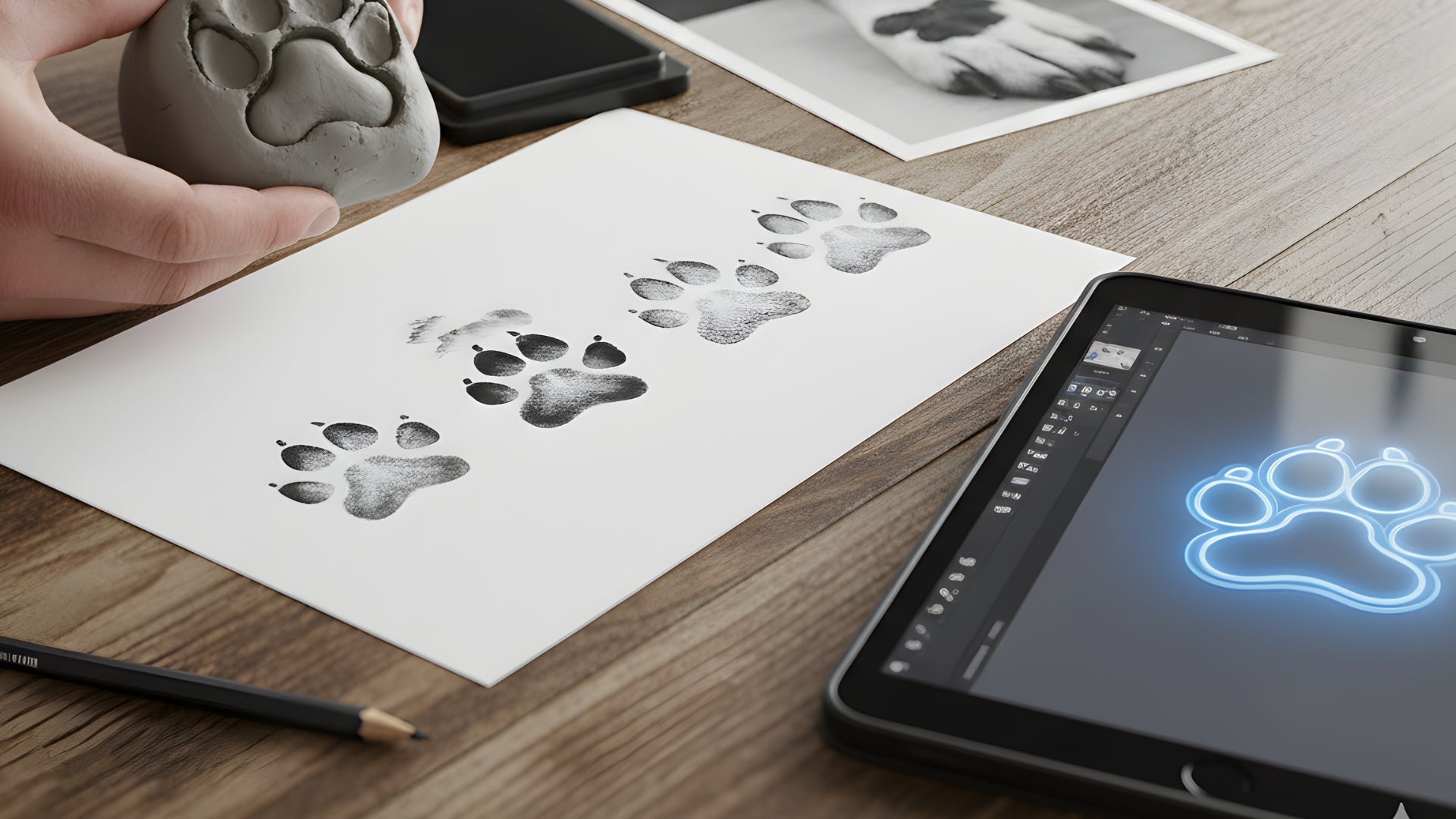 Tattooing a Pet’s Paw Print: How to Get a Clean Stencil From Clay, Ink ...