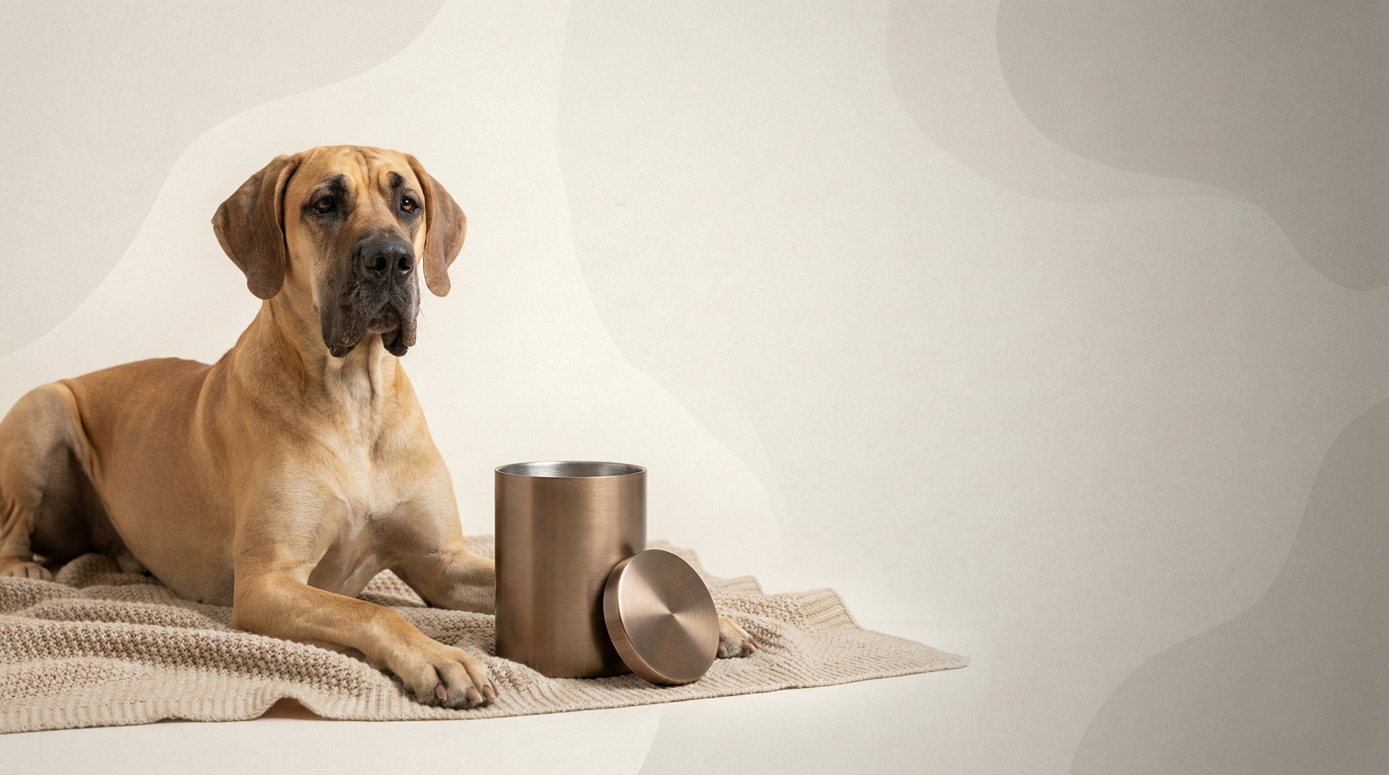Urn Size for a Great Dane: Cubic Inches Guide (XL Dog Urns) | Funeral ...