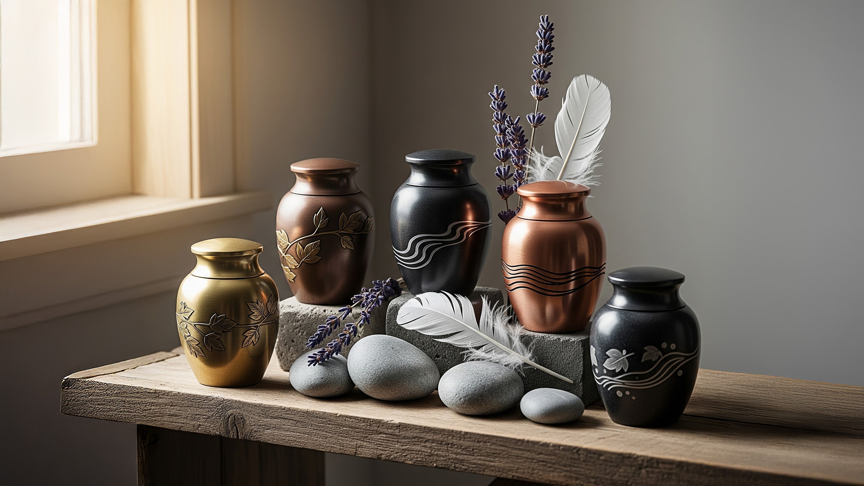 Small Cremation Urns for Ashes | 7-28 cu in Sizes | Funeral.com, Inc.