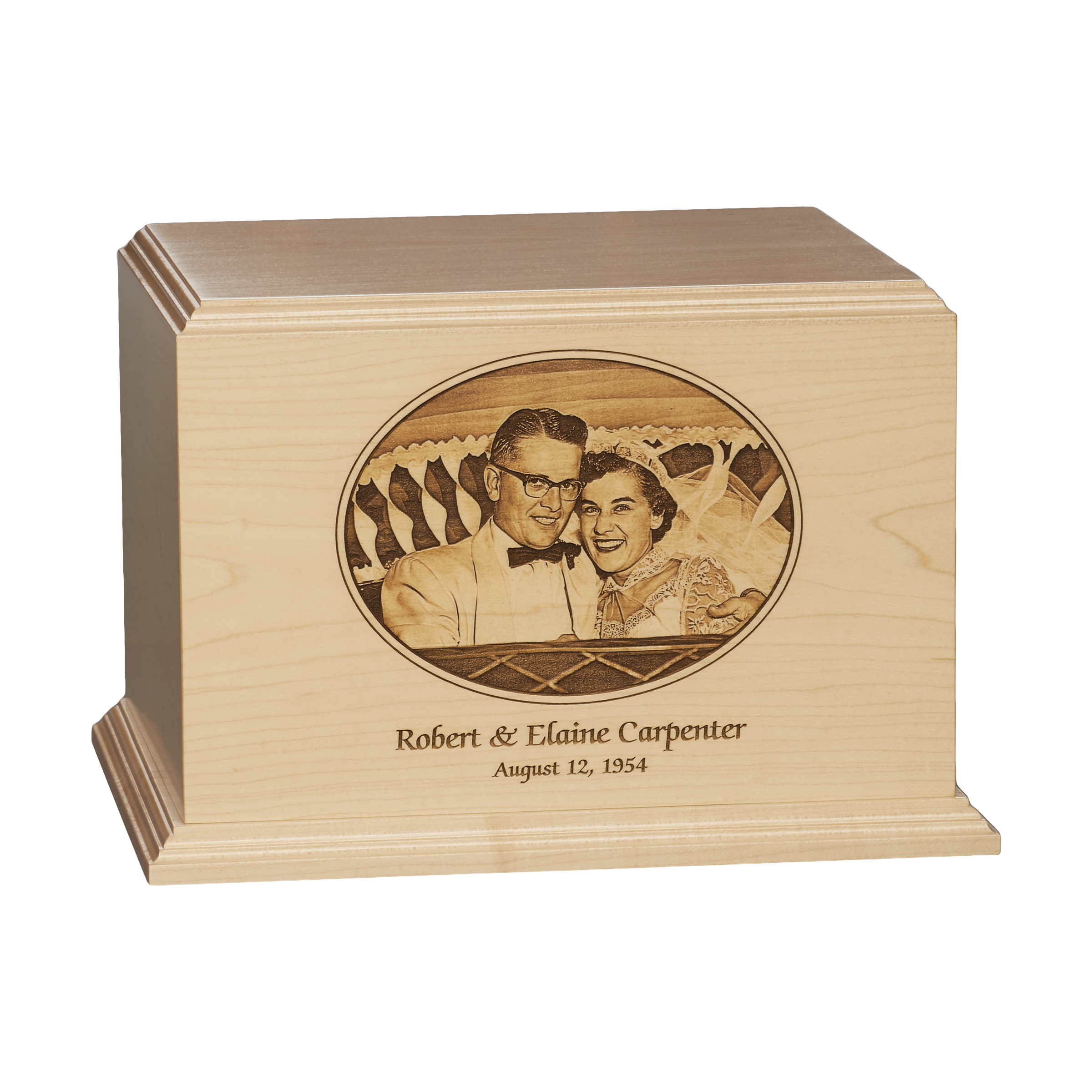 Premier Adult Wooden Companion Custom Photo Cremation Urn | Funeral.com ...