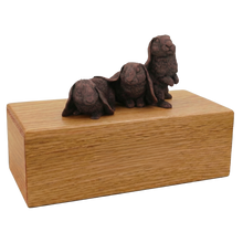 Simply Series Three Rabbits Figurine Pet Cremation Urn | Oak & Walnut ...