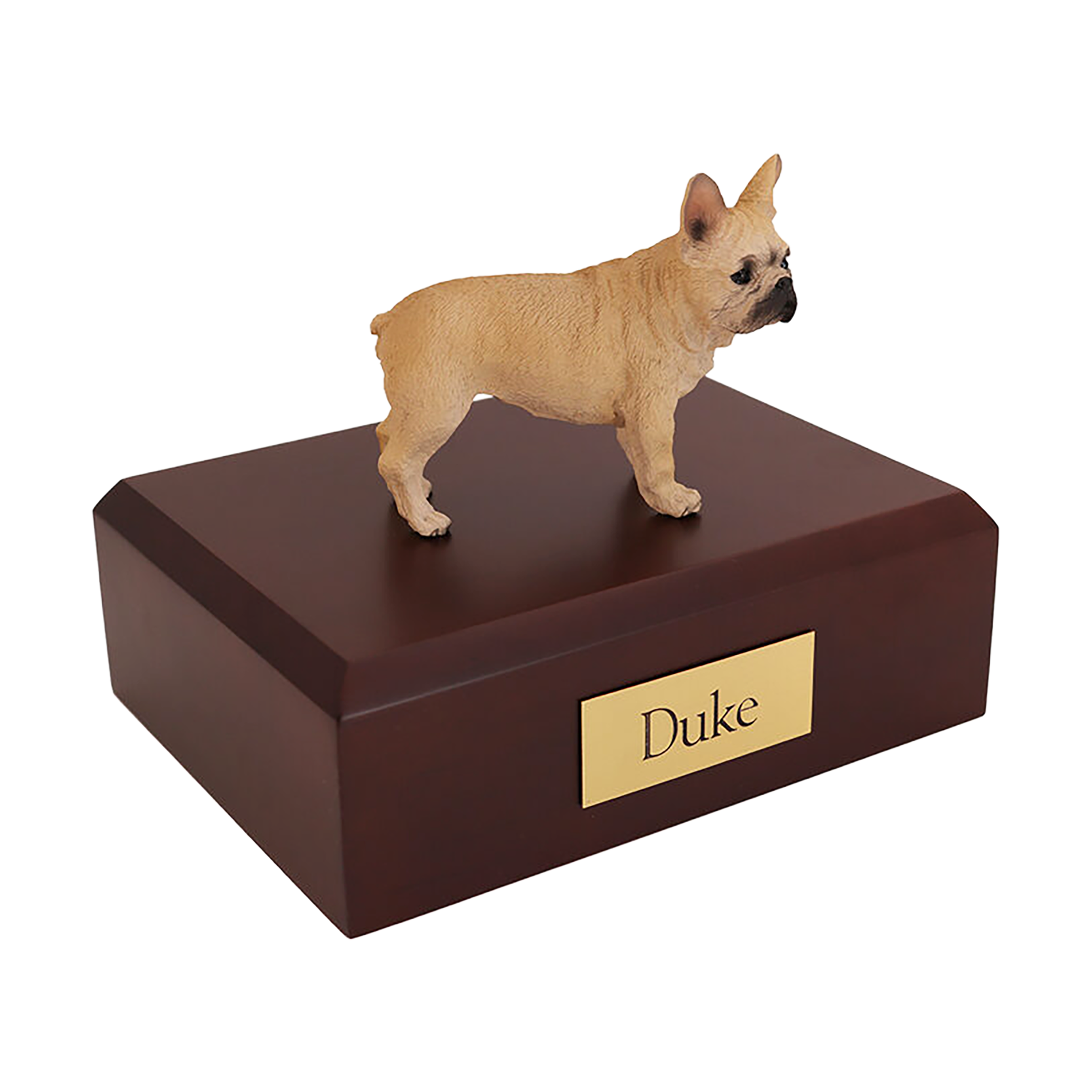 Fawn French Bulldog Memorial Urn | Lifelike Standing Figurine | Funeral ...