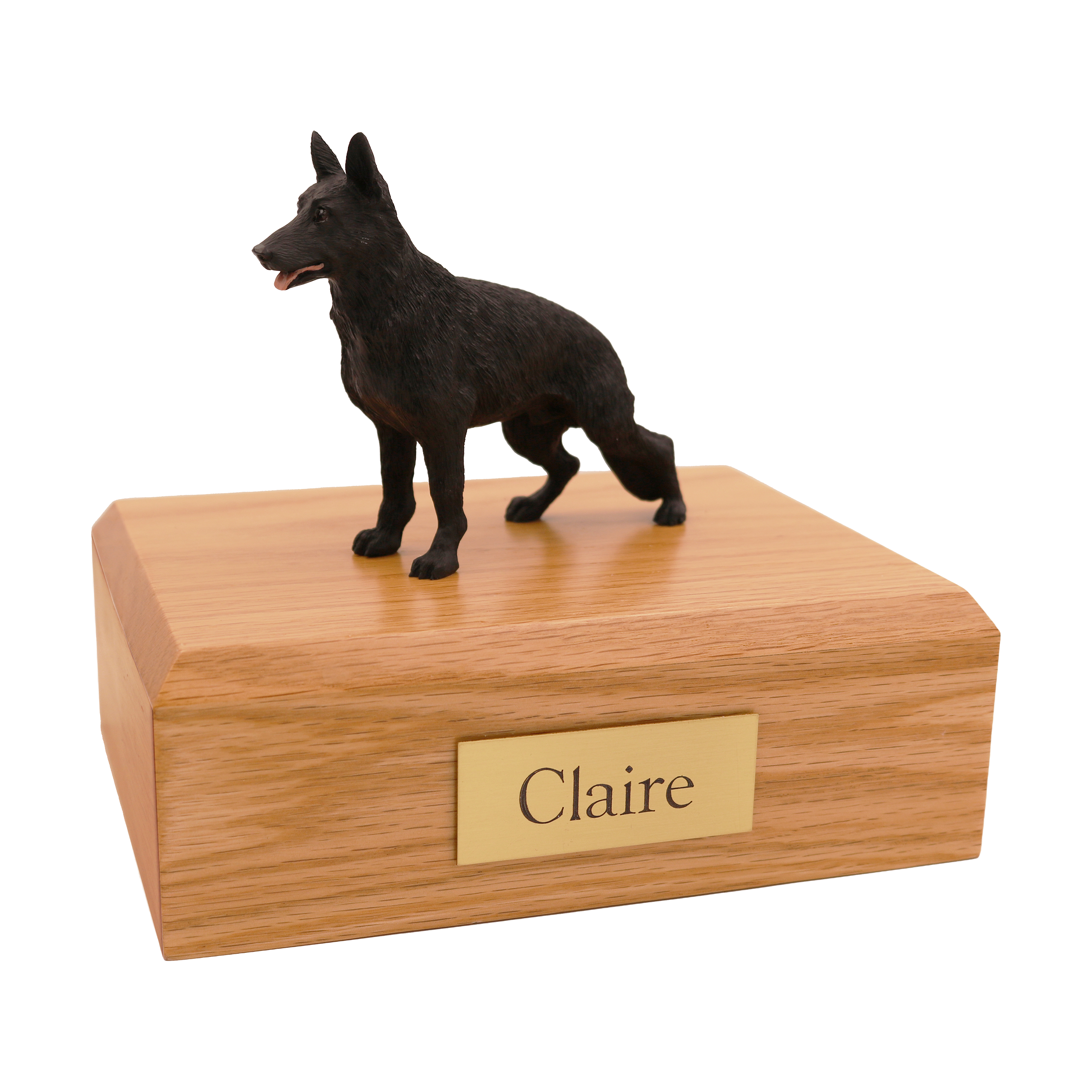 Black German Shepherd Memorial Urn | Lifelike Standing Figurine ...
