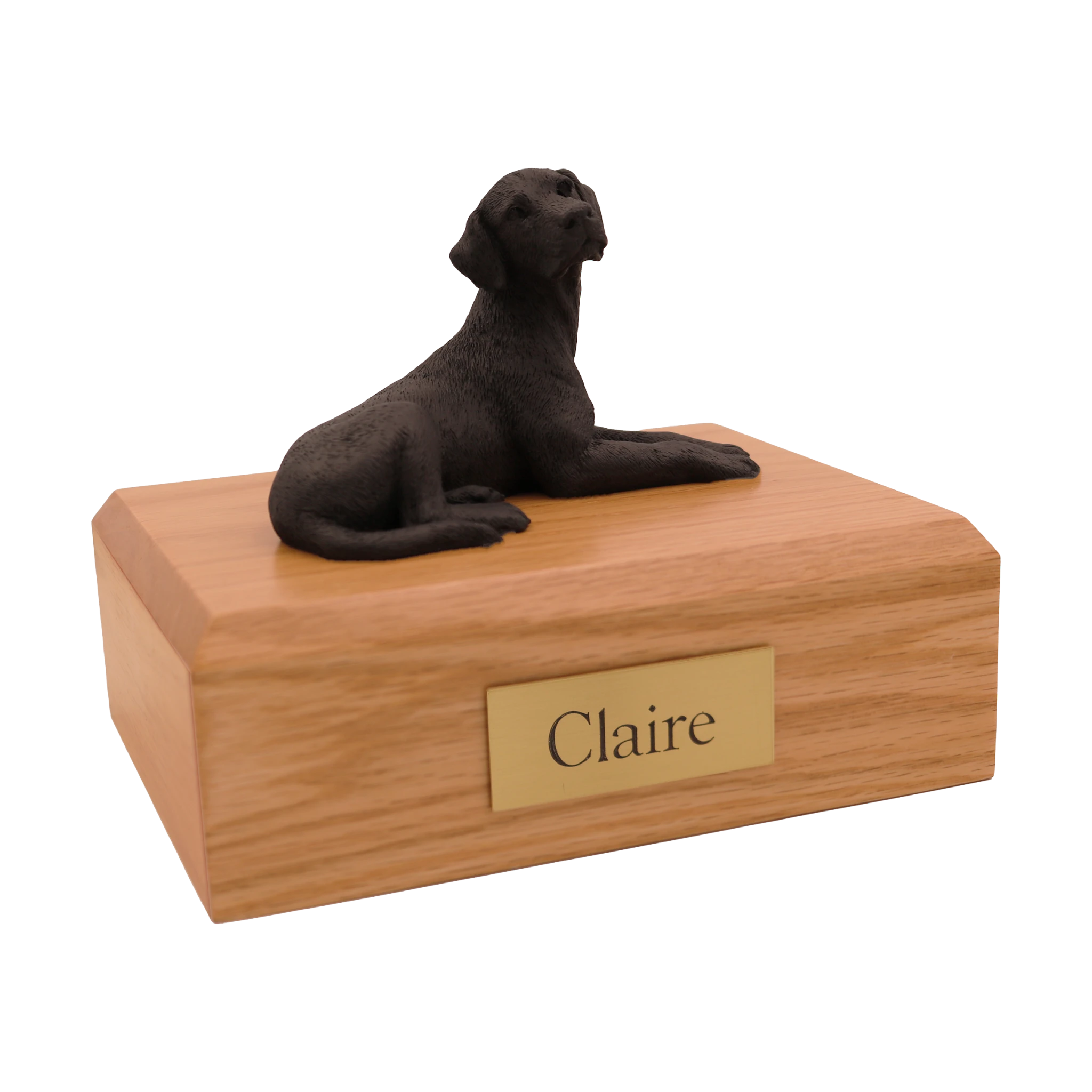 Labrador Figurine Cremation Urn | Personalized Hardwood Memorial ...