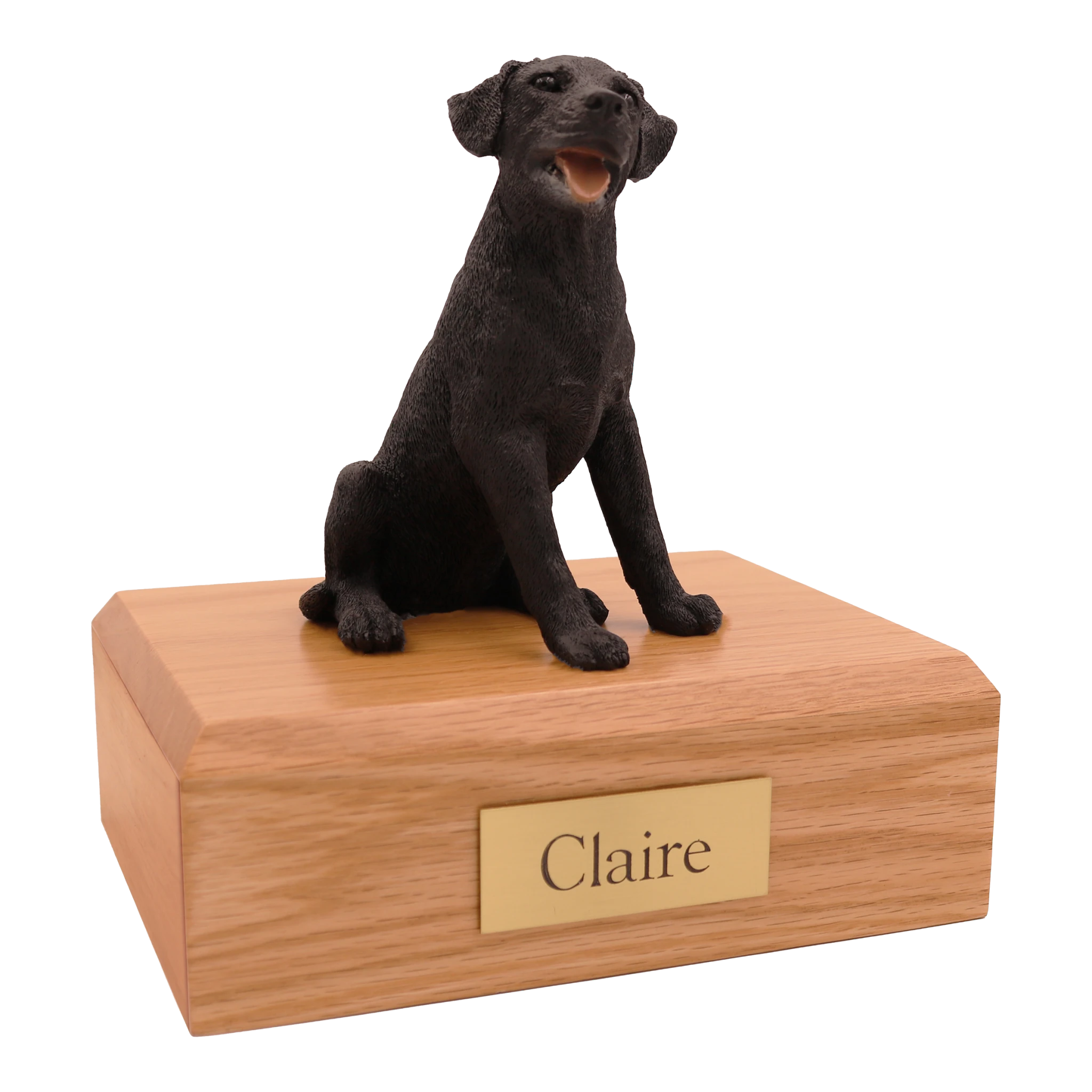 Labrador Pet Cremation Urn | Black Sitting Figurine Memorial | Funeral ...