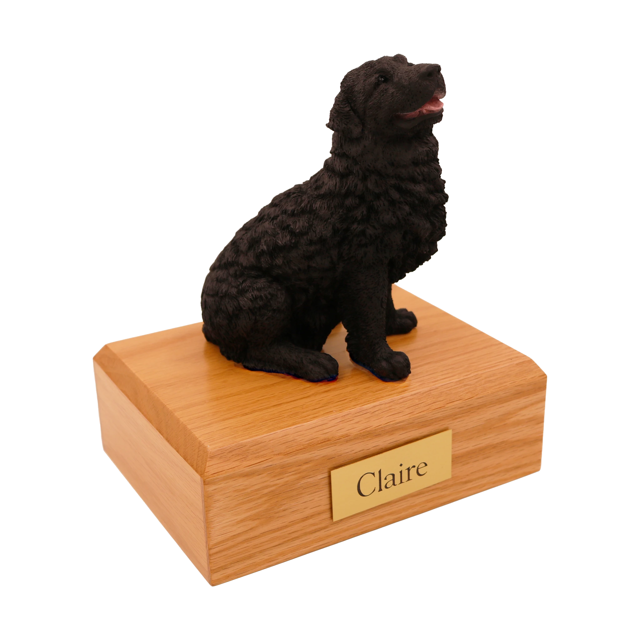 Newfoundland Figurine Cremation Urn | Personalized Hardwood Memorial ...