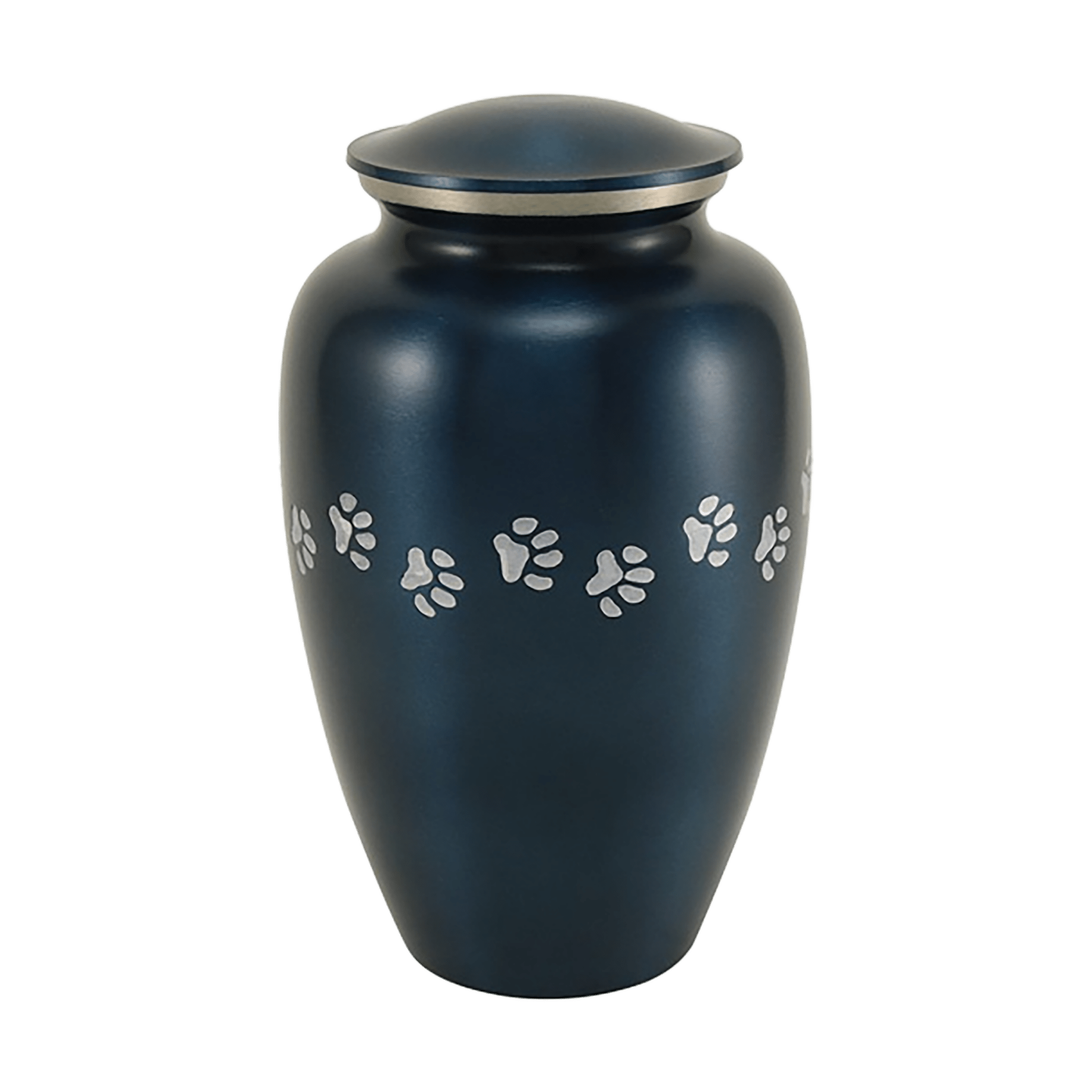 Blue Brass Pewter Paw Print Extra Large Pet Urn | 200 Cu In | Funeral ...