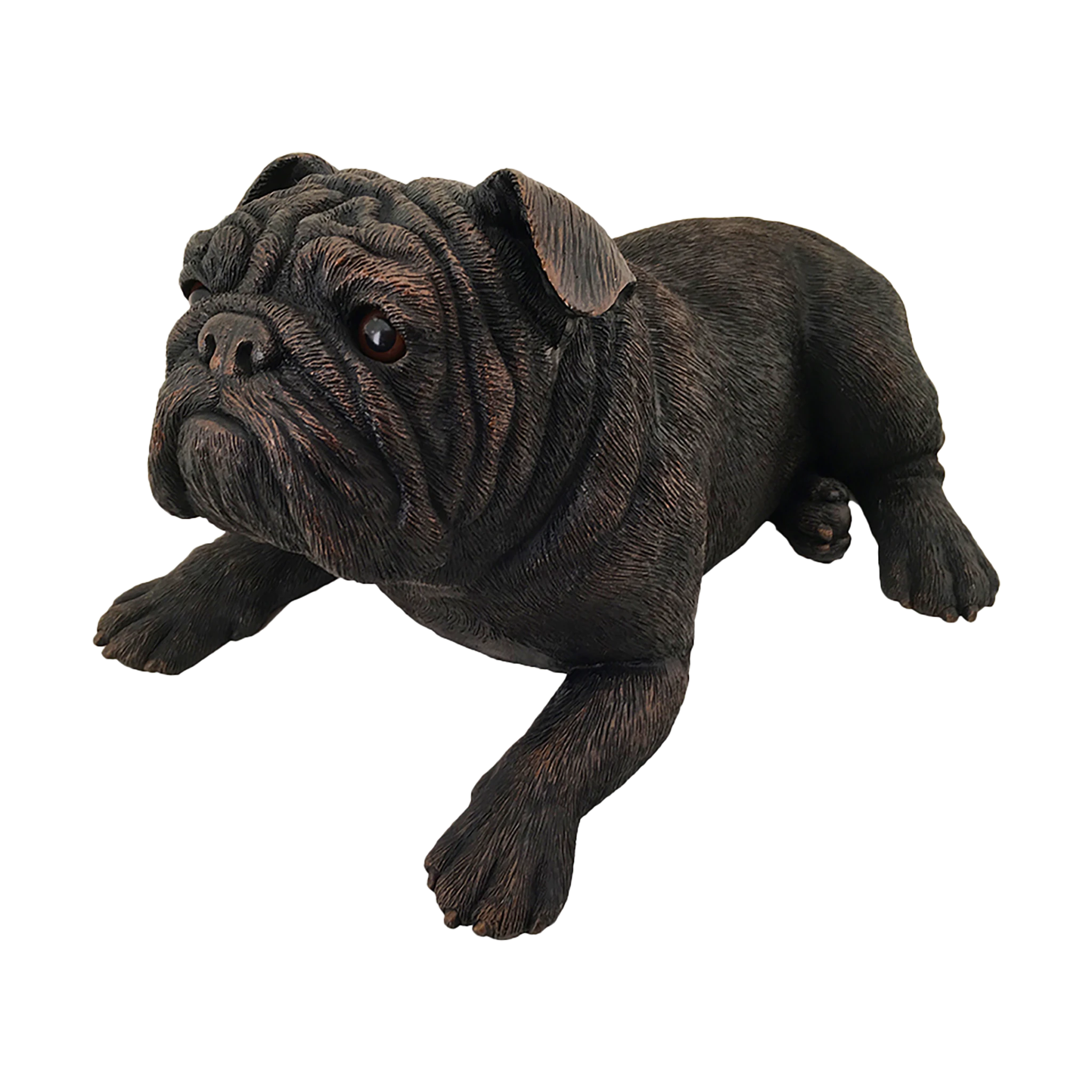 Bronze Bulldog Figurine Pet Urn | 95 cu in | Funeral.com, Inc.