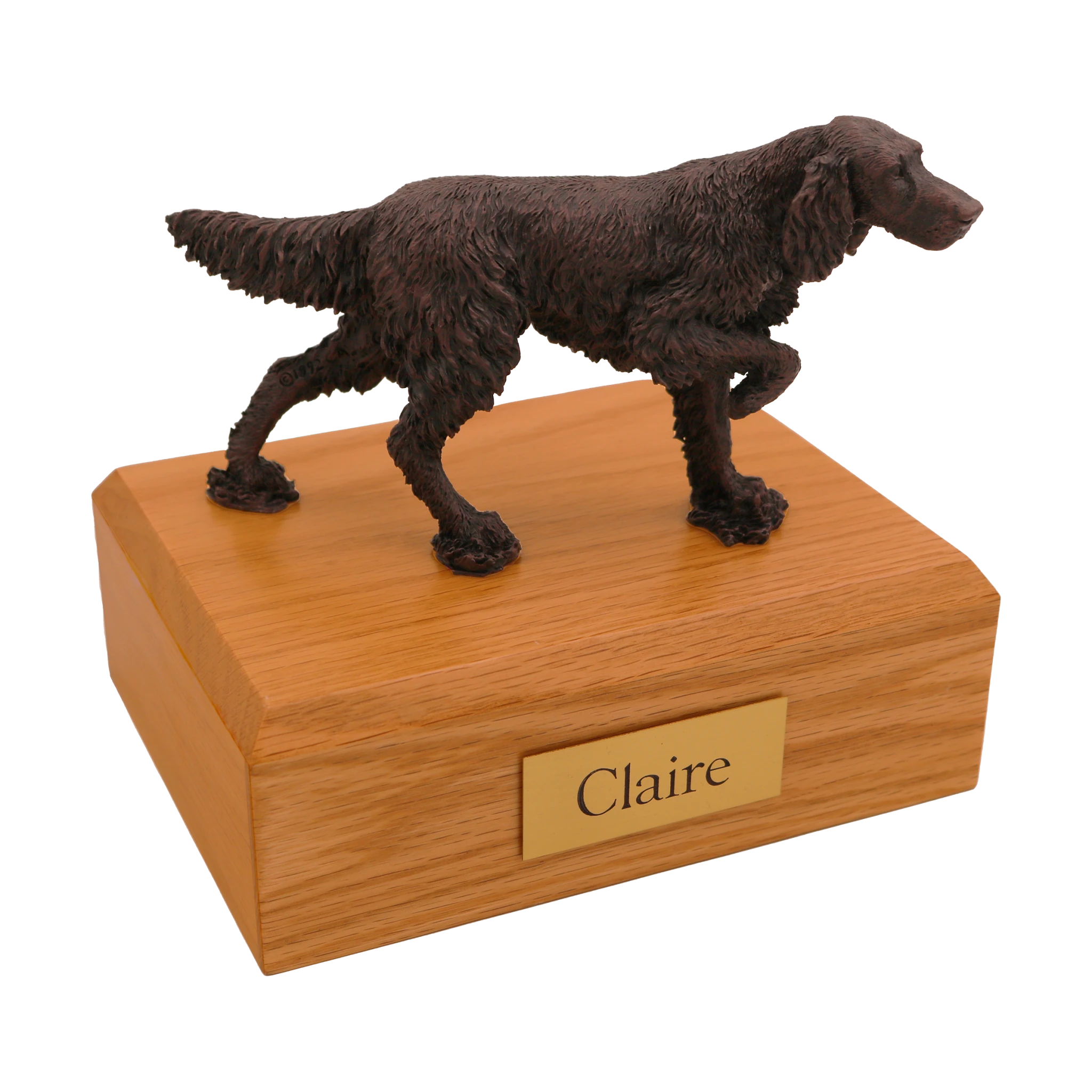 Bronze English Setter Figurine Pet Urn | Handcrafted Resin Memorial ...