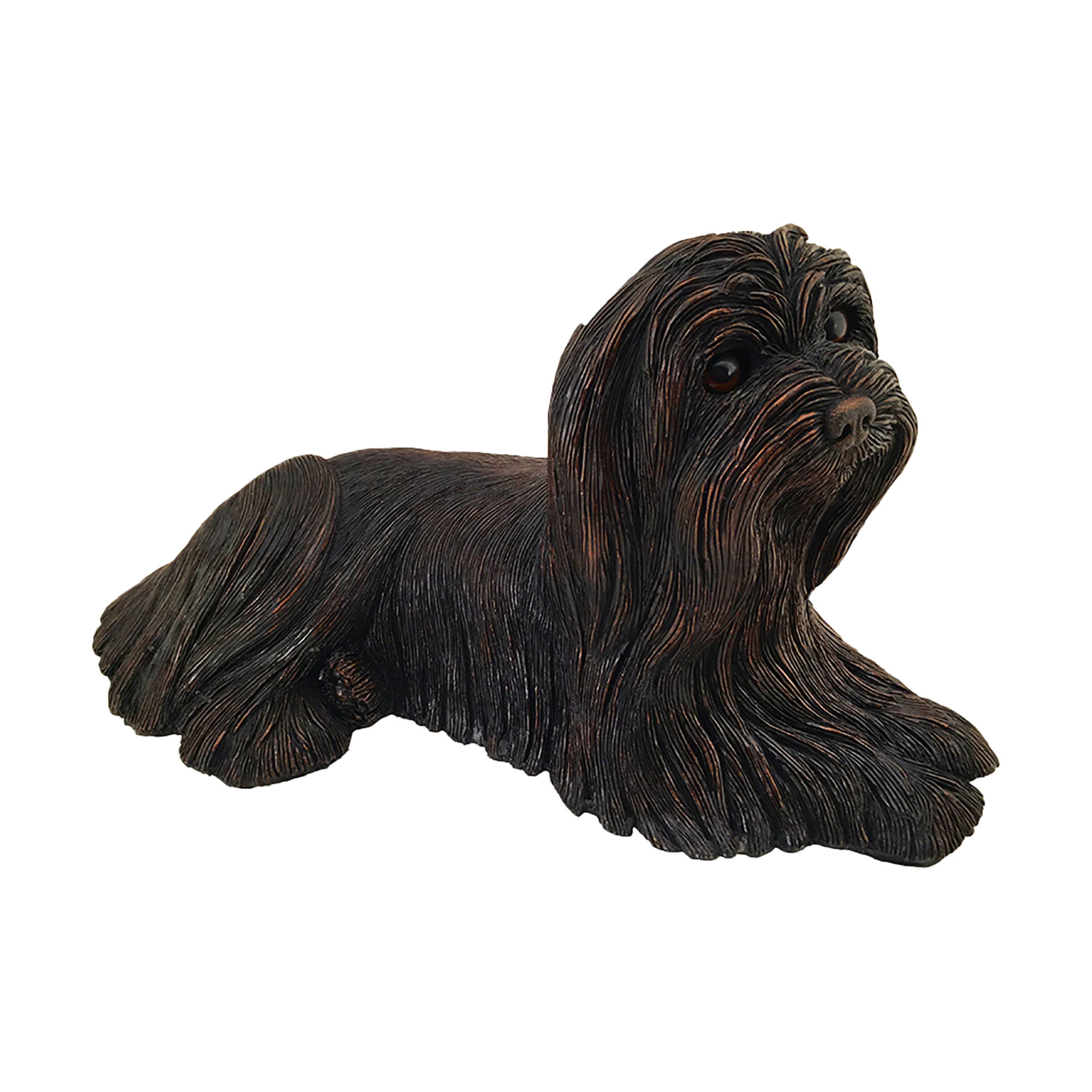 ShadowCast Bronze Long Hair Maltese Extra Large Pet Urn | Funeral.com, Inc.
