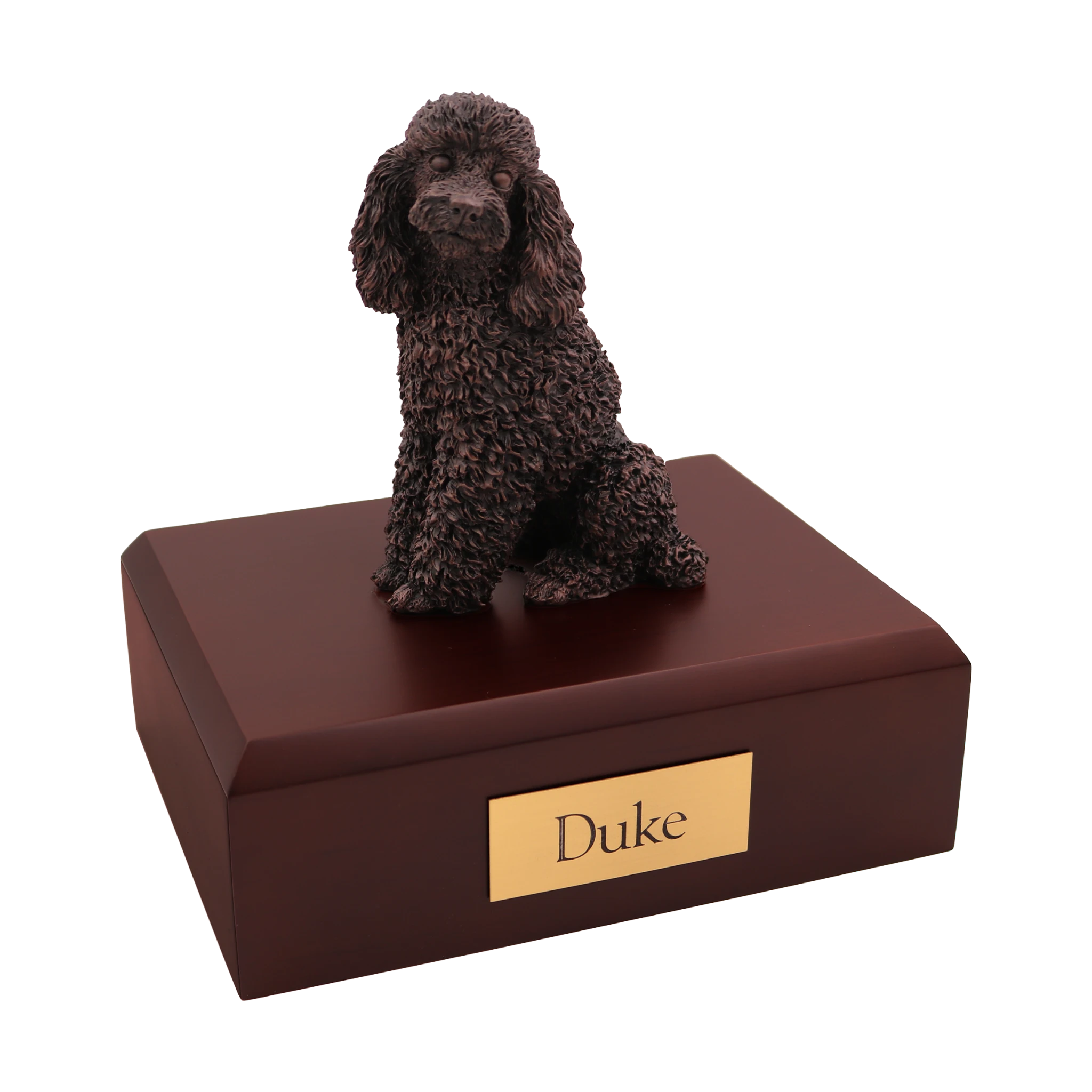 Bronze Poodle Figurine Pet Urn | Handcrafted Resin Memorial | Funeral ...