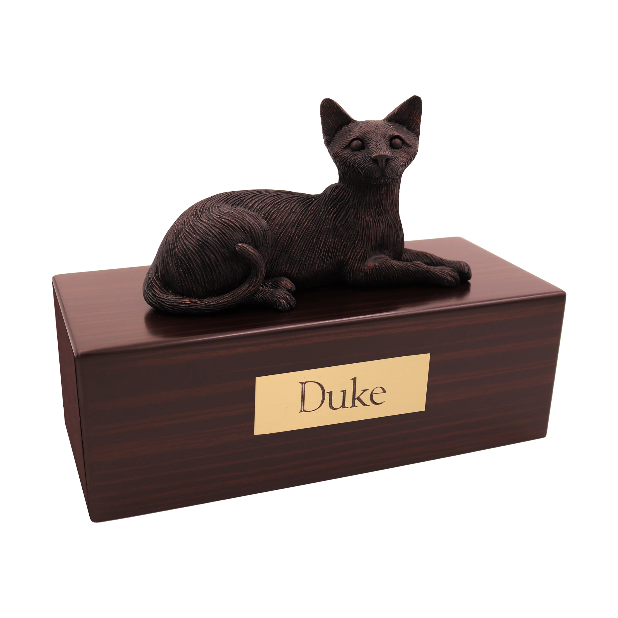 Bronze Siamese Cat Cremation Urn | Lifelike Resin Figurine | Funeral ...