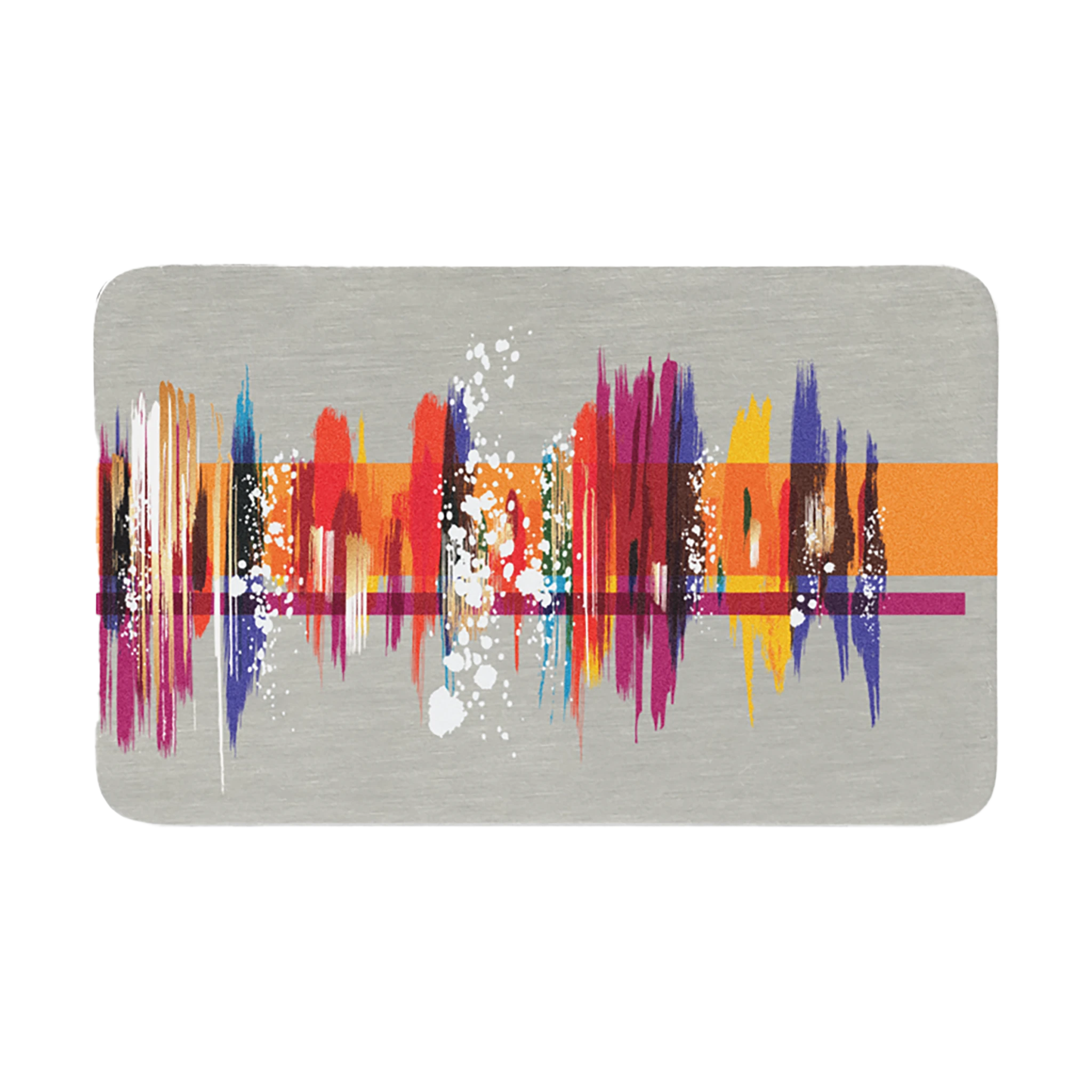 Brushed Metal Abstract Painter Memorial Card | Stainless Steel ...
