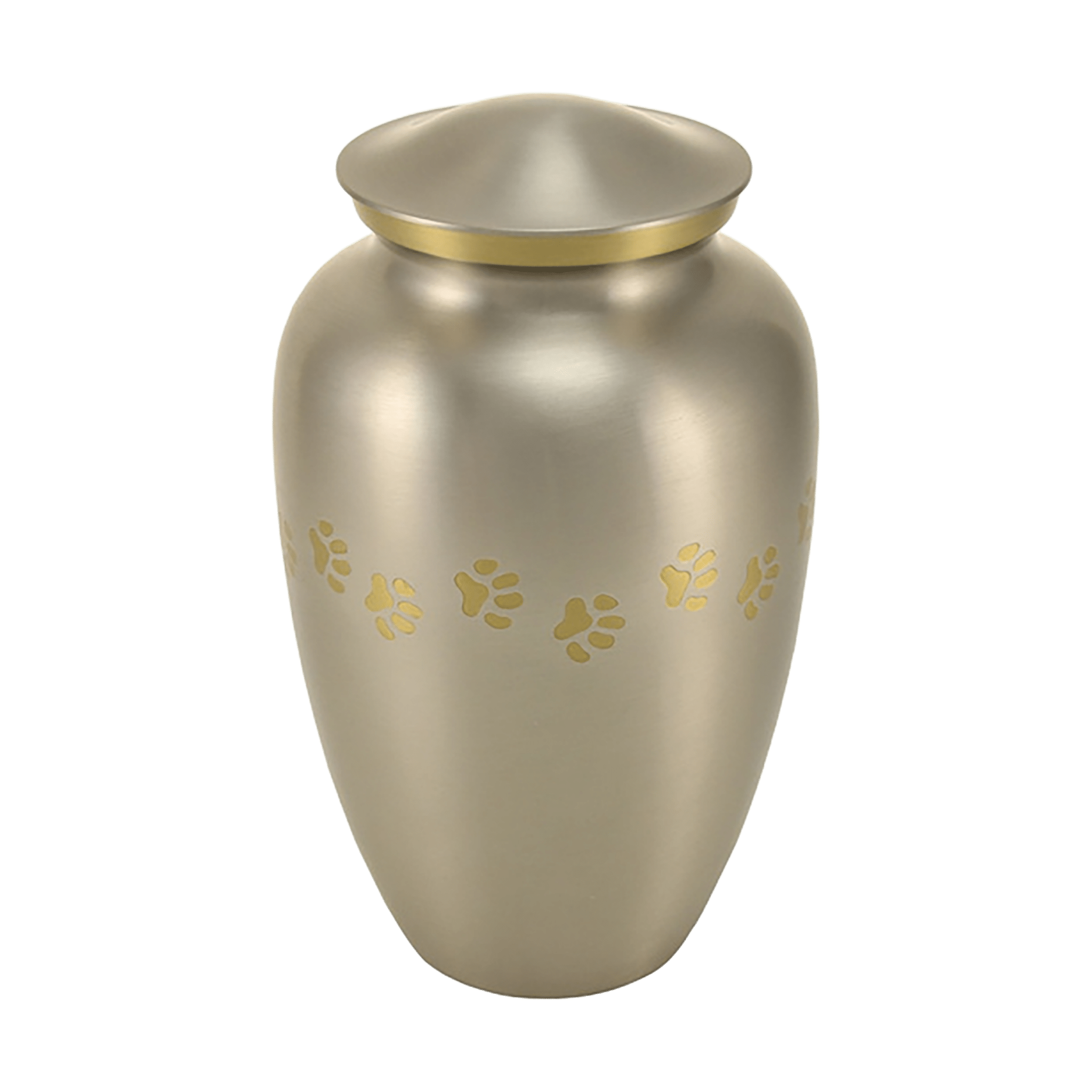 Pewter Paw Print Band Extra Large Pet Cremation Urn | Funeral.com, Inc.