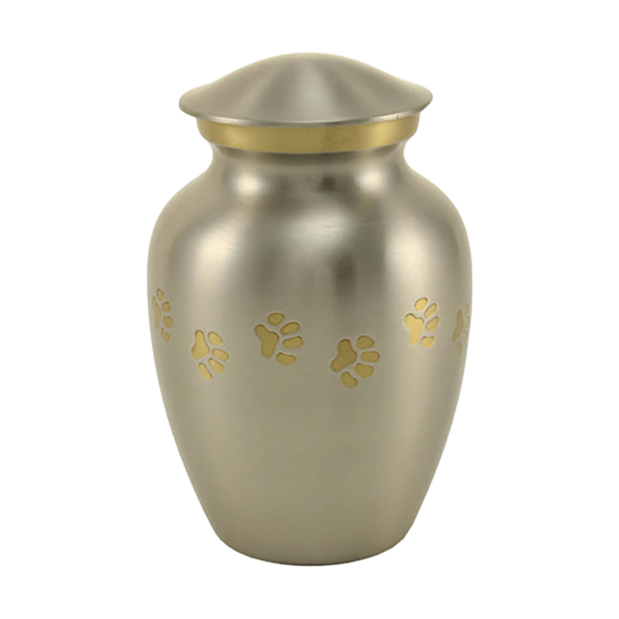 Pewter Paw Print Band Medium Pet Cremation Urn – Engravable | Funeral ...