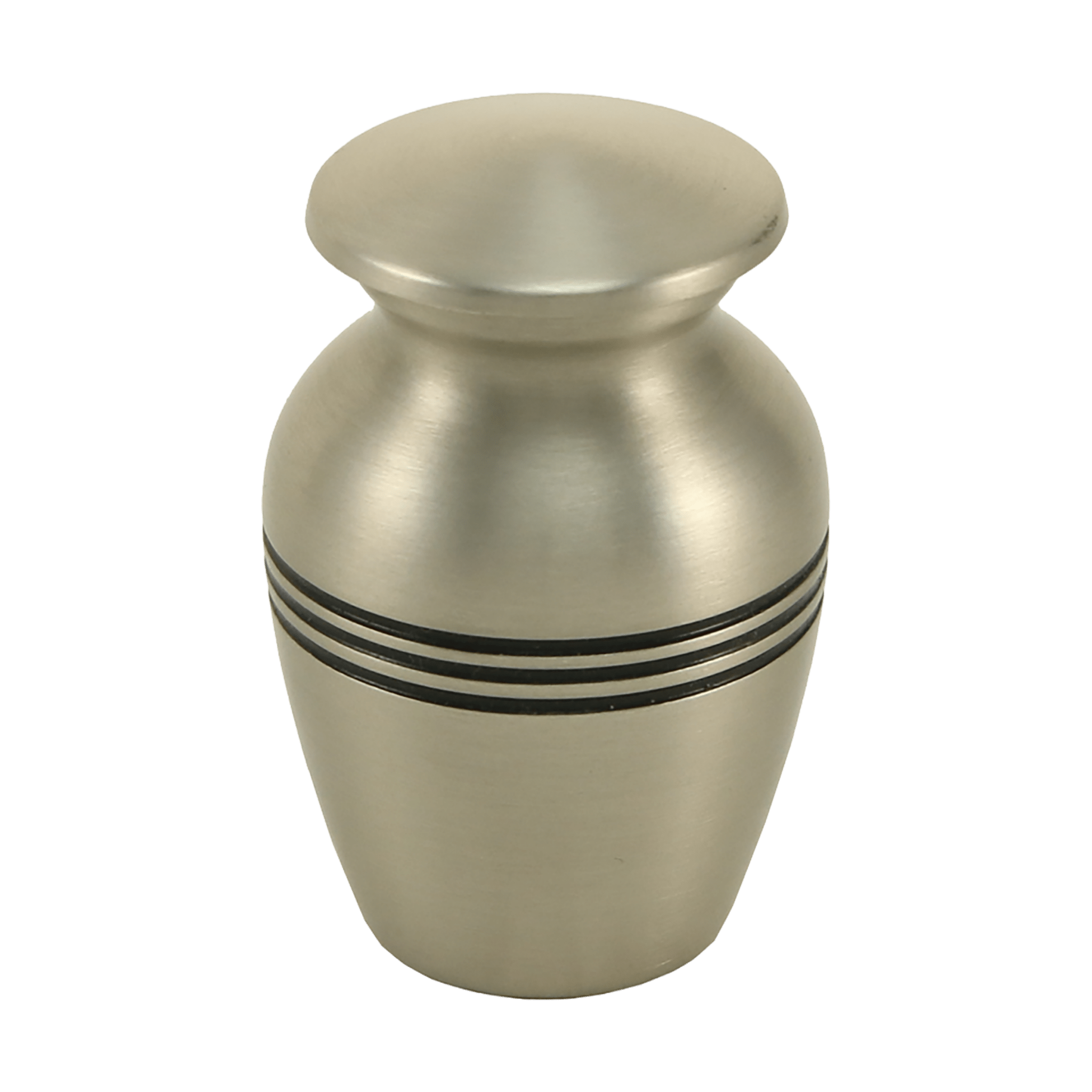 Classic Pewter Brass Keepsake Urn | Secure Threaded Lid | Funeral.com, Inc.