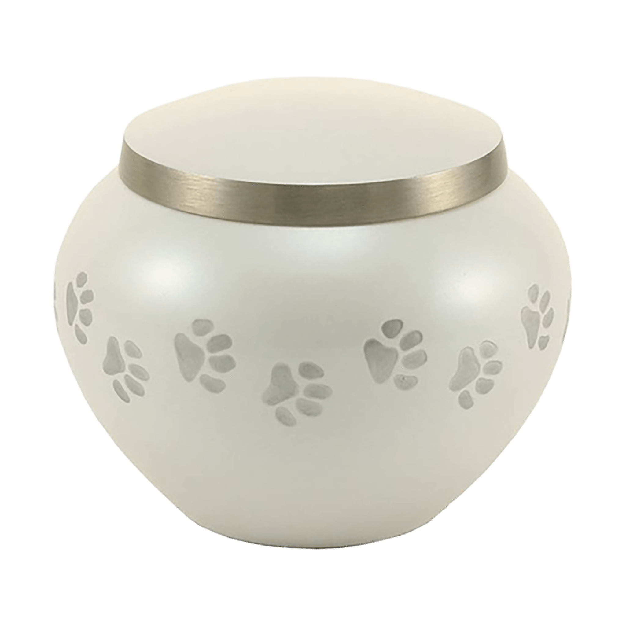 Classic Pearl Paw Band Medium Pet Urn | 40 Cu In | Funeral.com, Inc.