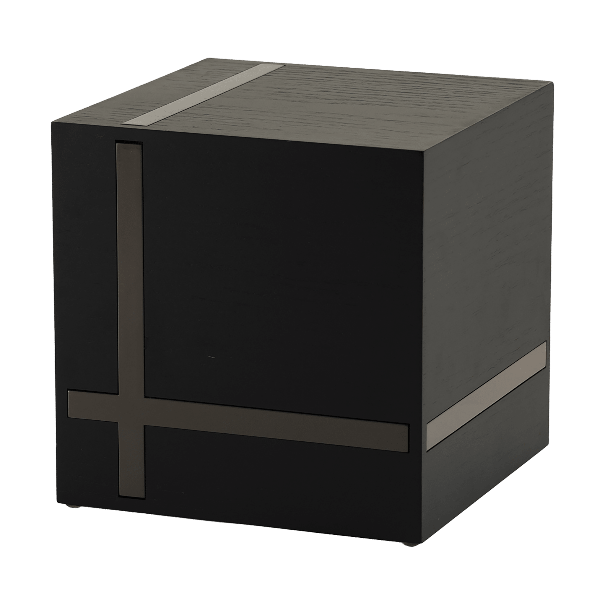 Ebony and Gray Contemporary Cremation Urn | XL Size | Funeral.com, Inc.