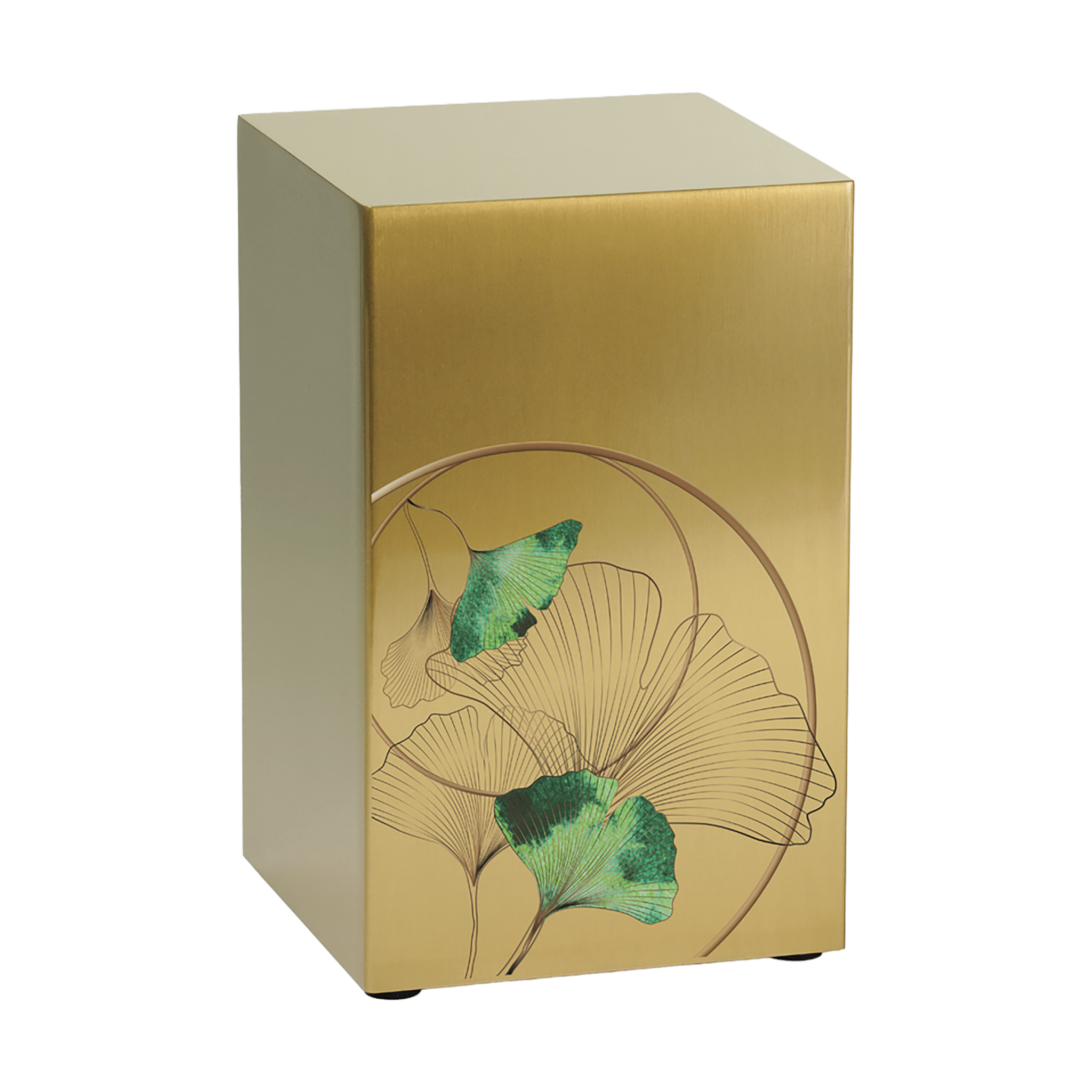 Ginkgo Leaf Bronze Companion Urn Left Side - Cremation | Funeral.com, Inc.