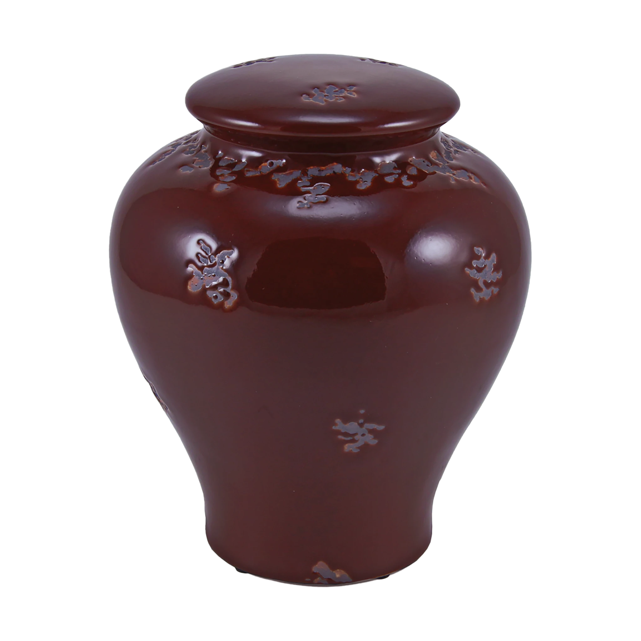 Gloss Burgundy Ceramic Adult Cremation Urn | 200 Cu In | Funeral.com, Inc.