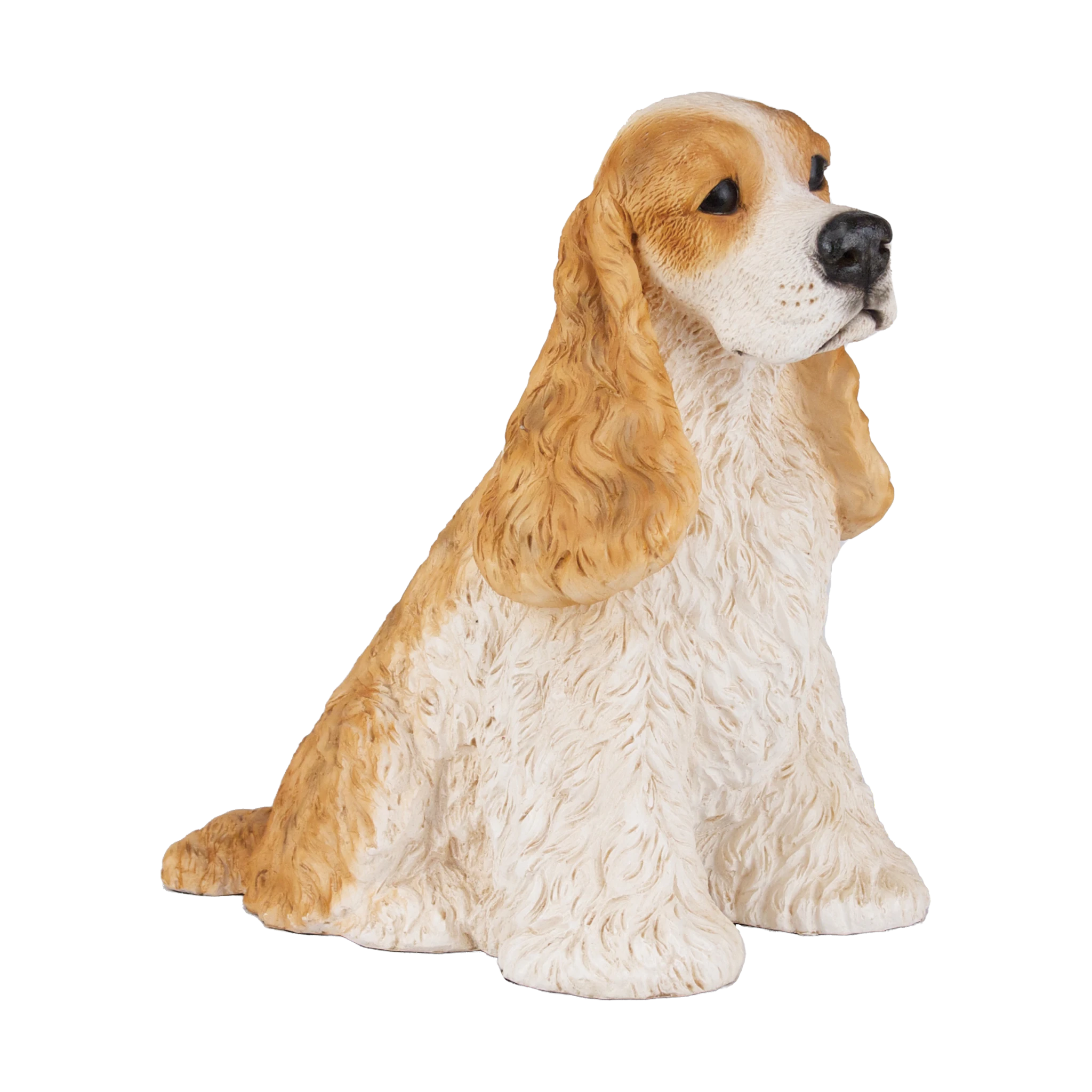 Golden & White Cocker Spaniel Figurine Pet Urn | Resin | Funeral.com, Inc.