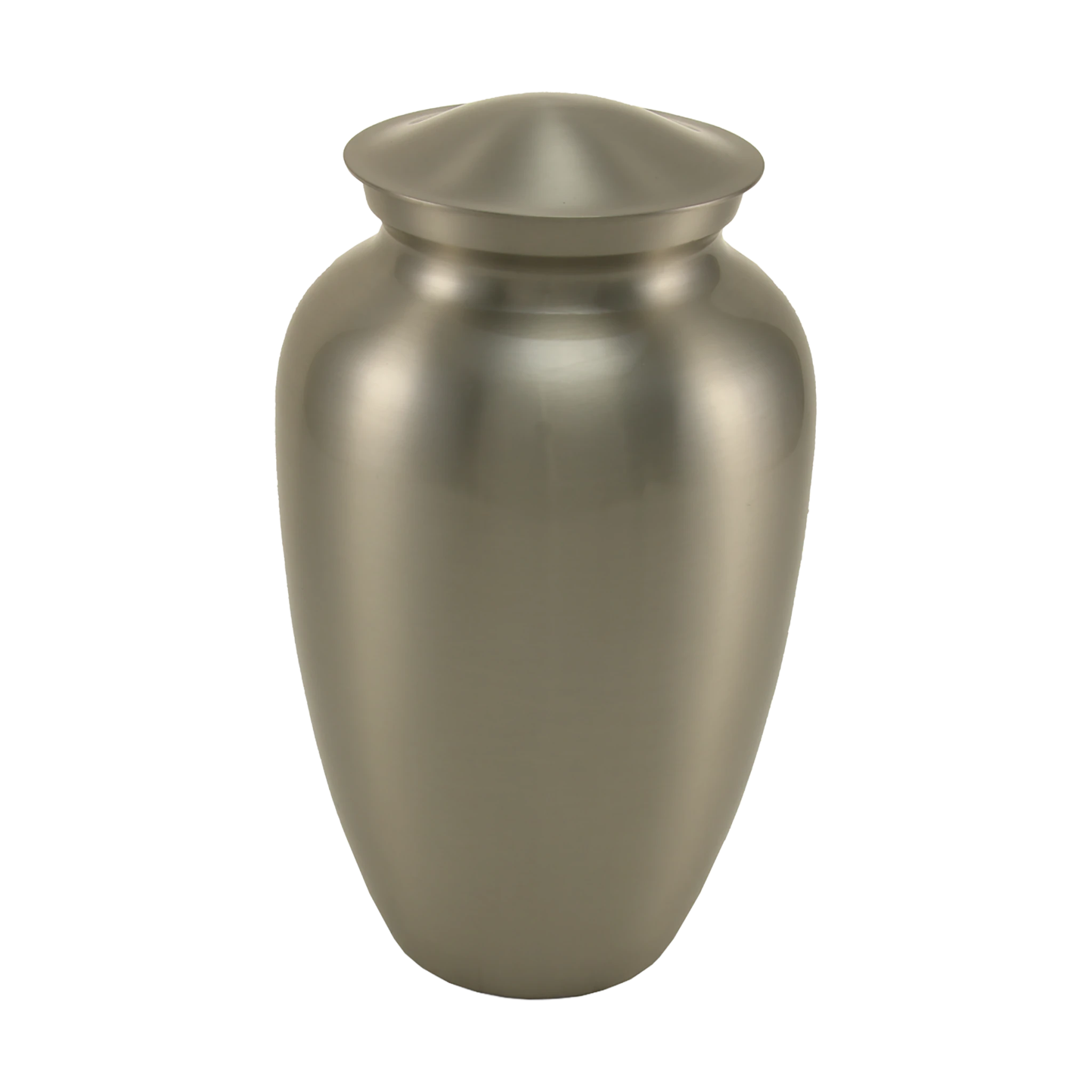 High Gloss Pewter Stainless Steel Urn | 200 Cu In | Funeral.com, Inc.