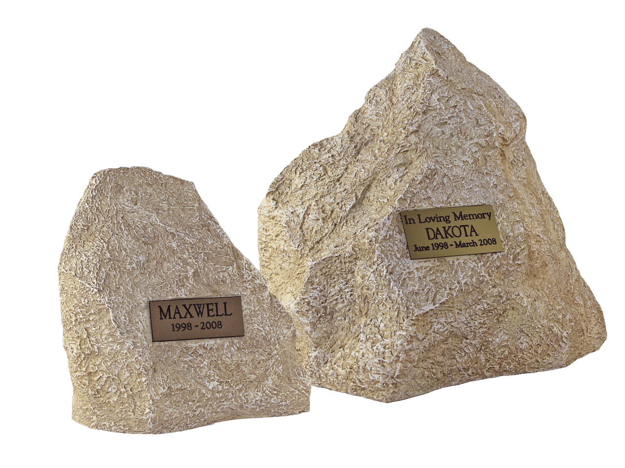 Limestone Rock Pet Cremation Urn | Outdoor Stone Memorial | Funeral.com ...