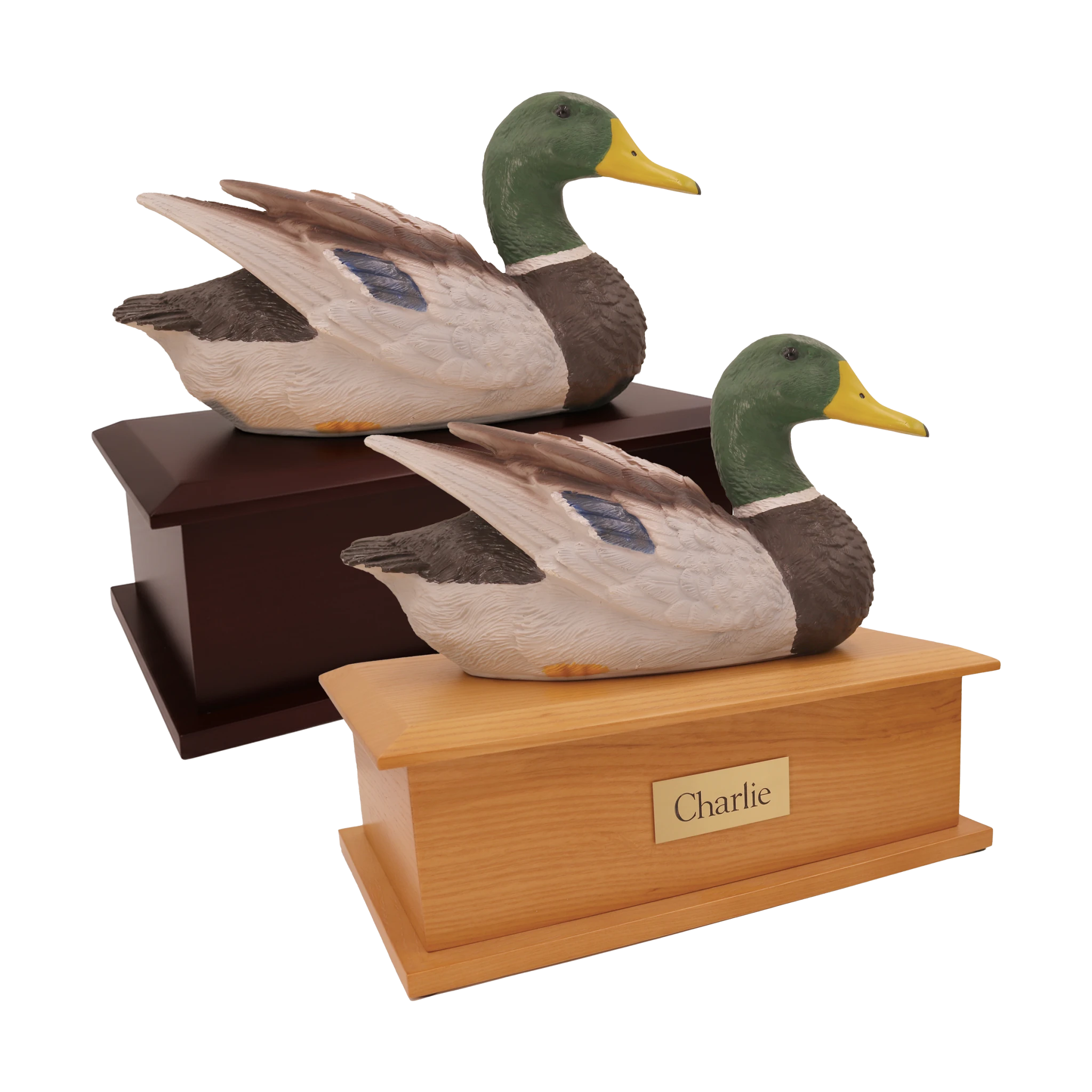 Mallard Duck Figurine Extra Large Pet Urn | Hand-Painted Resin Design ...