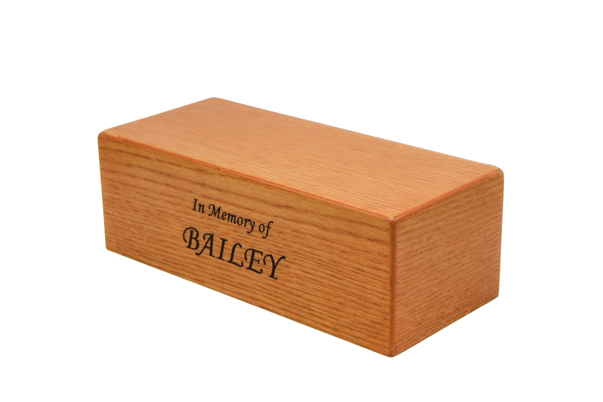 Engraved MDF Pet Urn – Walnut & Oak Cremation Box | Funeral.com, Inc.