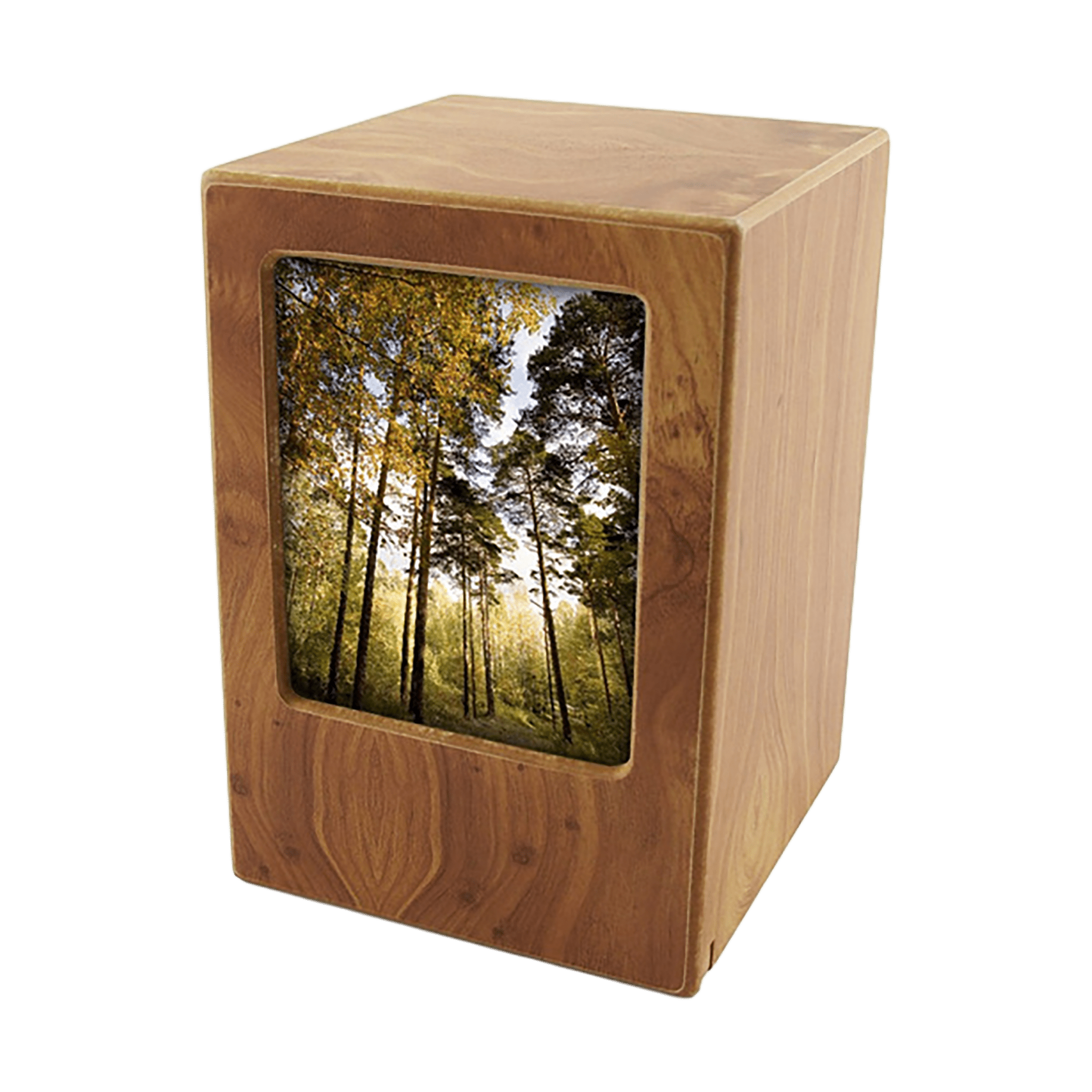 MDF Wood Photo Frame Pet Urn | Natural Finish | Funeral.com, Inc.