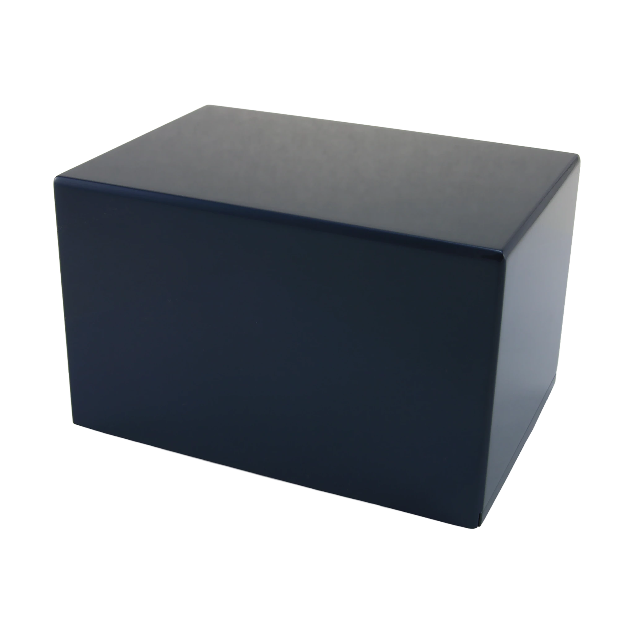 Navy Blue Gloss MDF Box Adult Cremation Urn | 200 Cu In | Funeral.com, Inc.