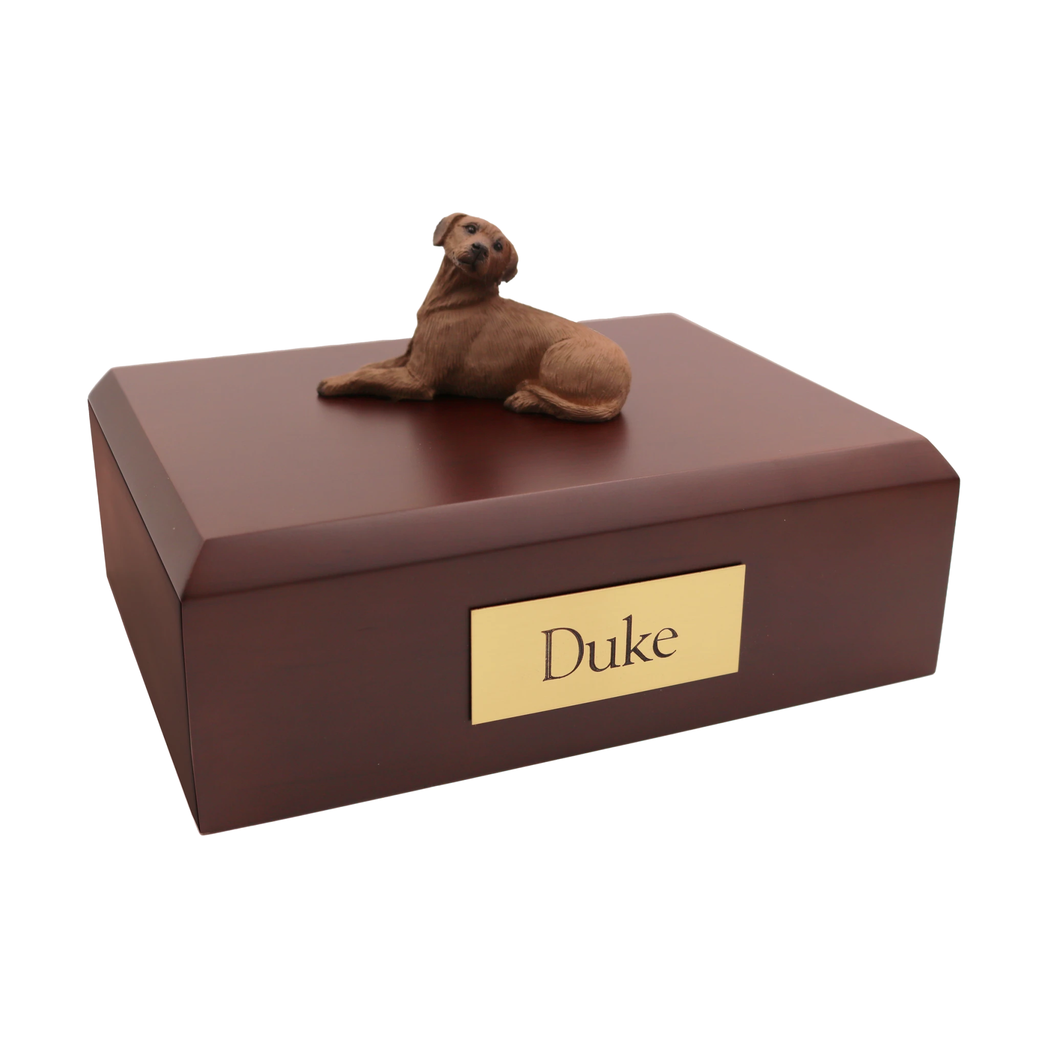 Rhodesian Figurine Pet Cremation Urn | Hardwood Base Memorial | Funeral ...