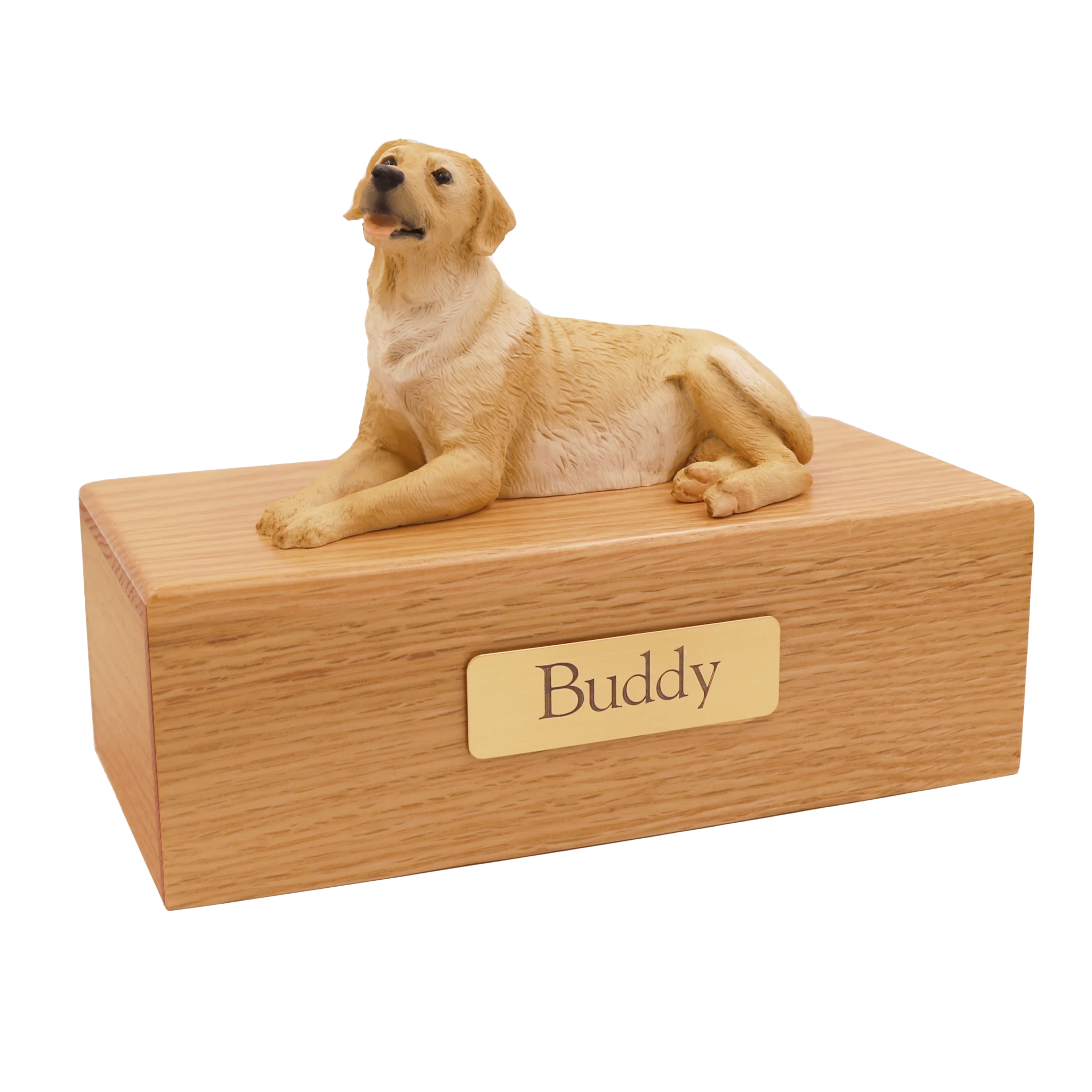 Simply Series Labrador Urn for Pet Ashes | Oak & Walnut | Funeral.com, Inc.