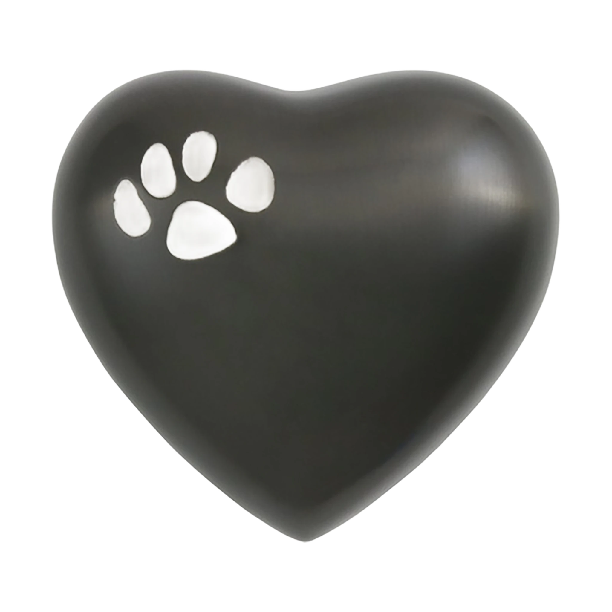 Slate Paw Print Brass Heart Keepsake Urn for Pets | Funeral.com, Inc.