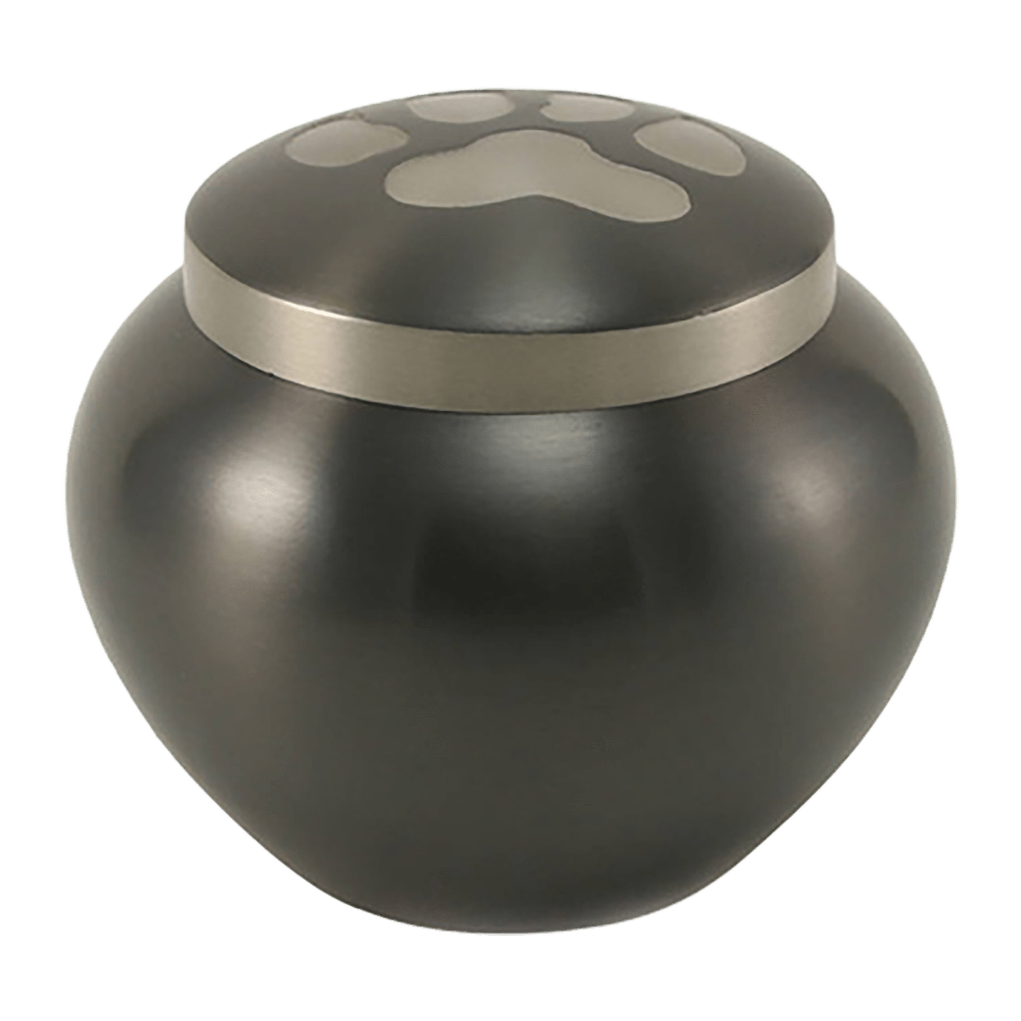 Slate Paw Print Medium Pet Cremation Urn | Brass 40 cu in | Funeral.com ...