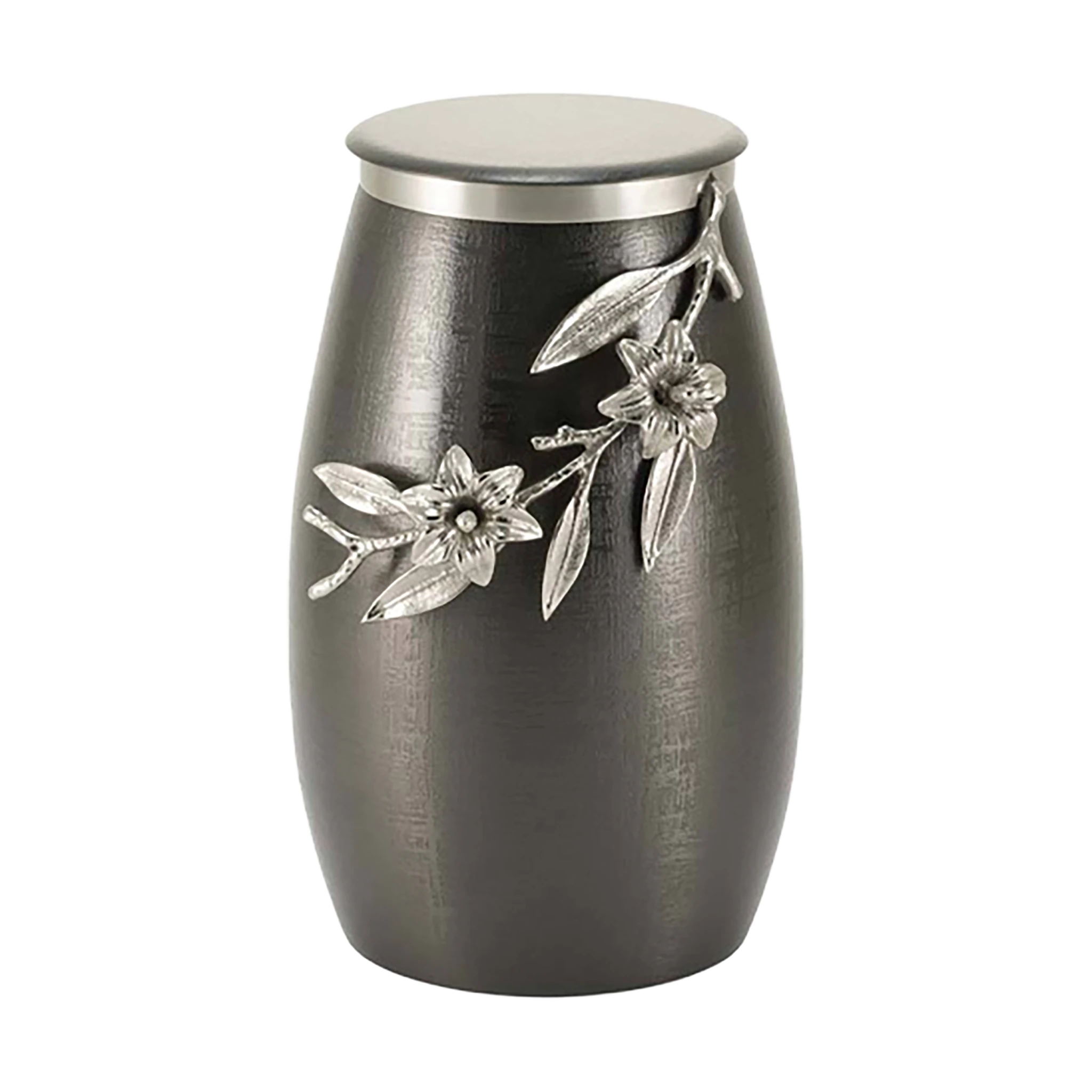 Slate and Pewter Stainless Steel Lily Cremation Urn | 200 Cu In ...